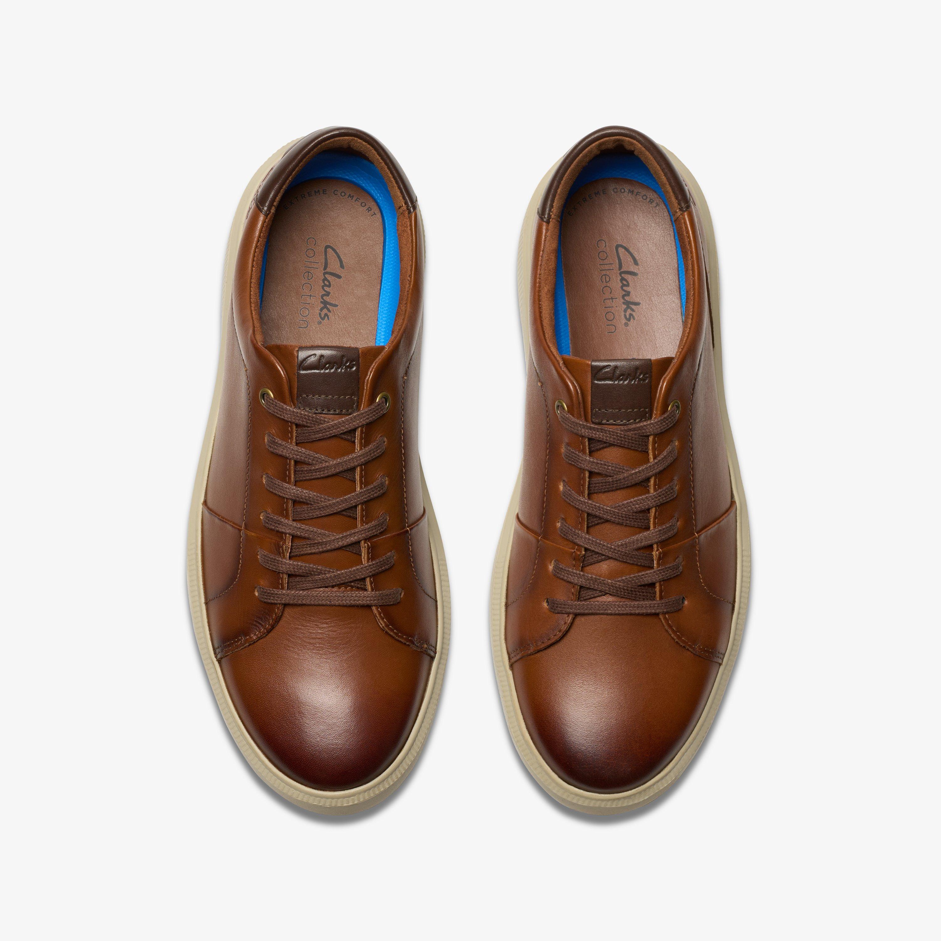 Mens Brodin Lace Dark Tan Leather Shoes | Clarks UK