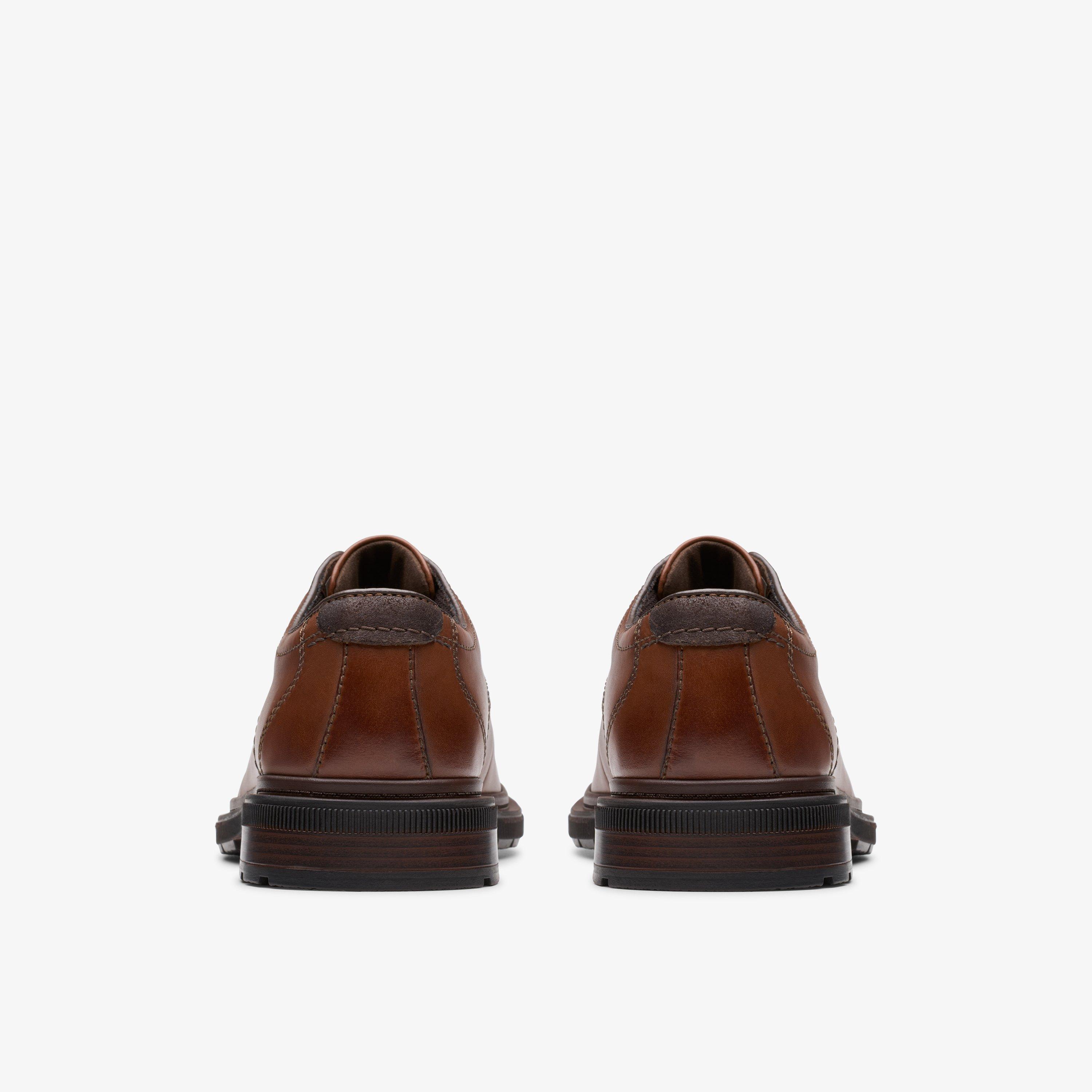 Mens Burchill Derby Dark Tan Leather Derby Shoes Lace Up | Clarks Outlet