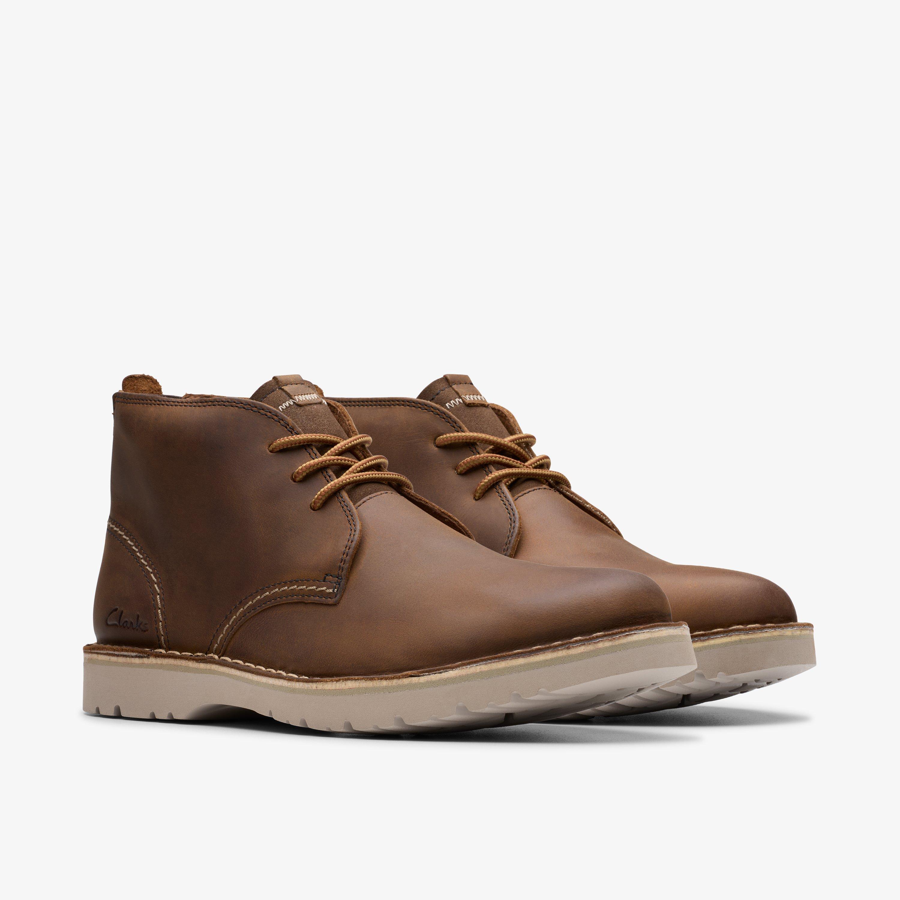 Mens Eastridge Mid Beeswax Leather Boots | Clarks