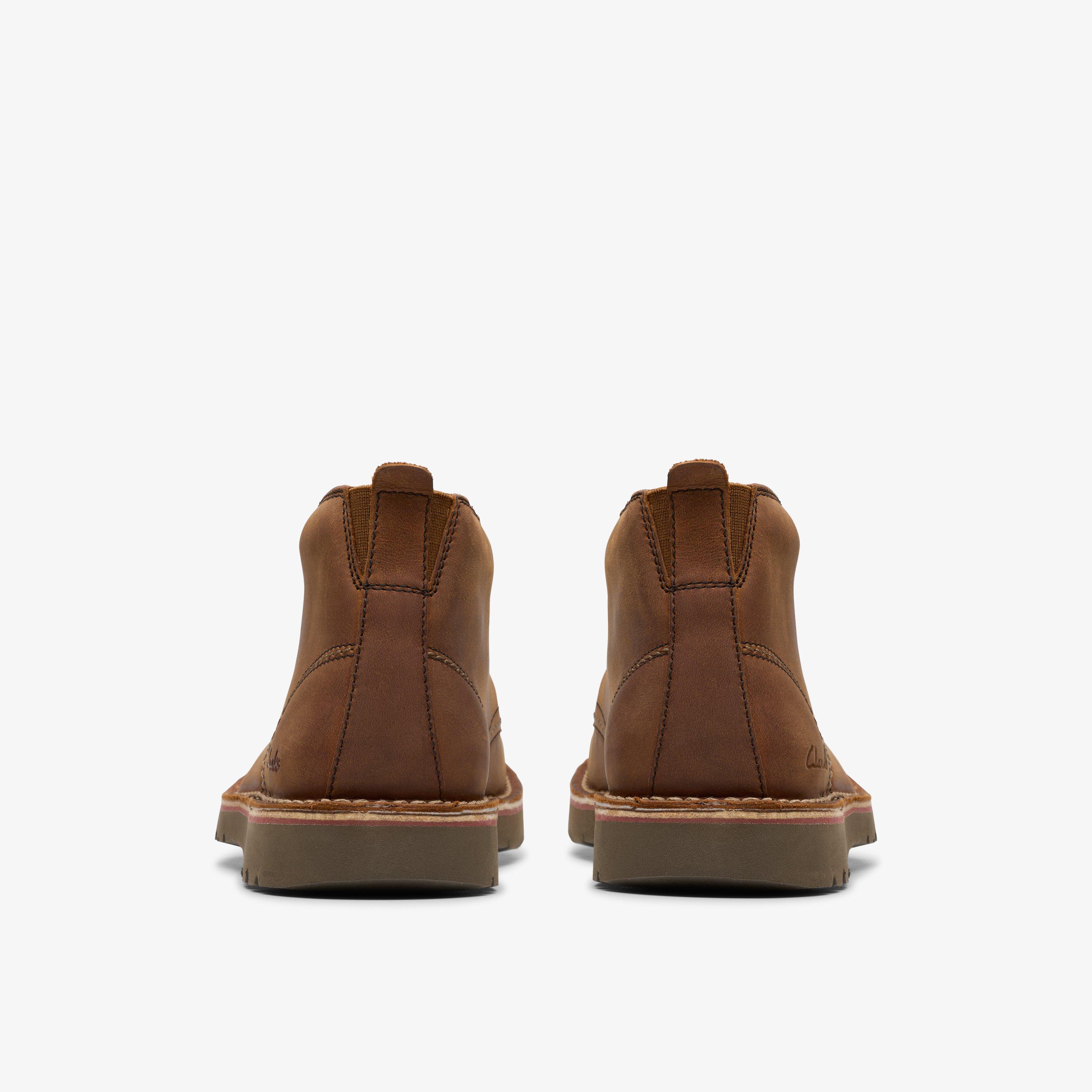 Mens Eastridge Mid Light Brown Leather Boots | Clarks