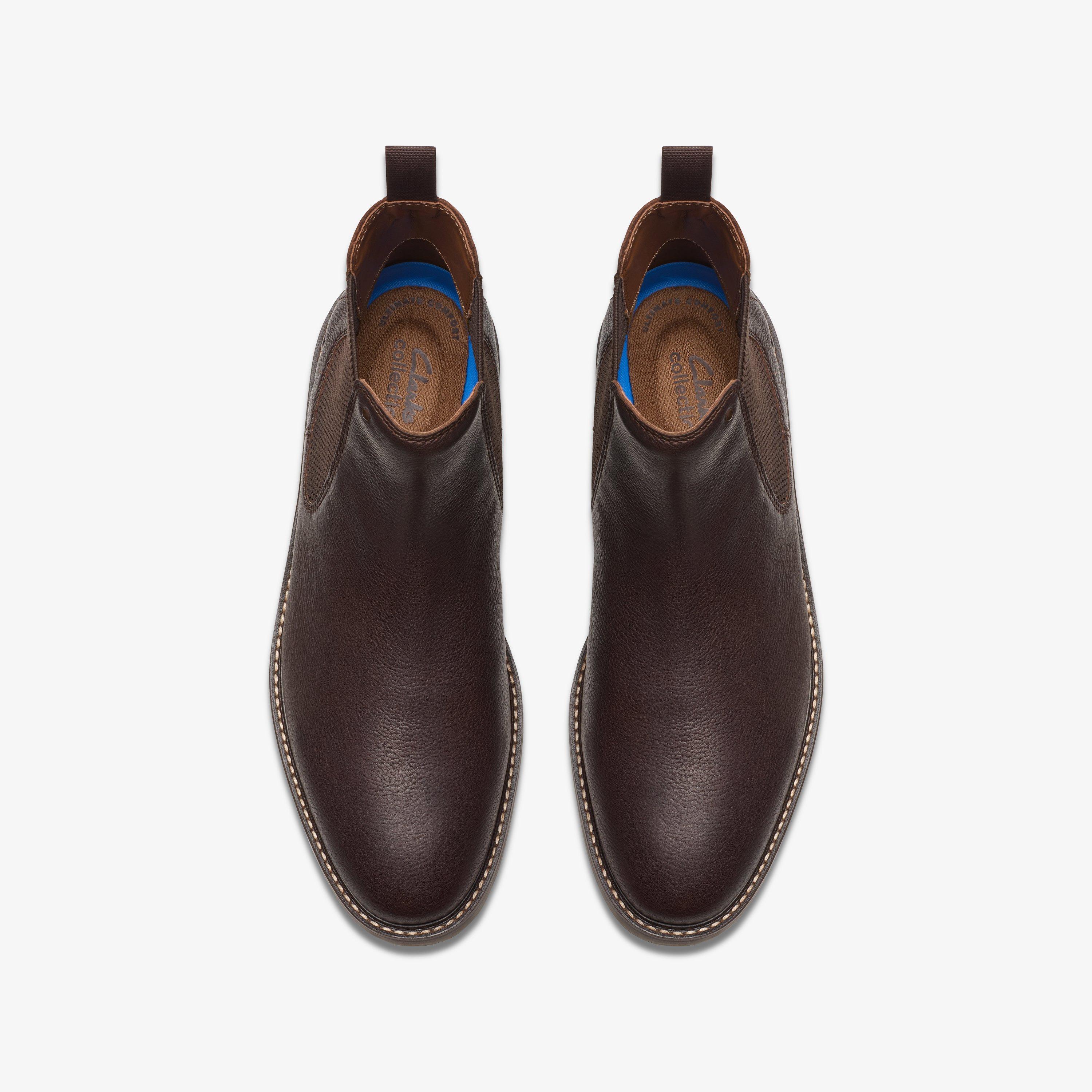 Men's Jaxen Easy Brown Tumbled Chelsea Boots | Clarks
