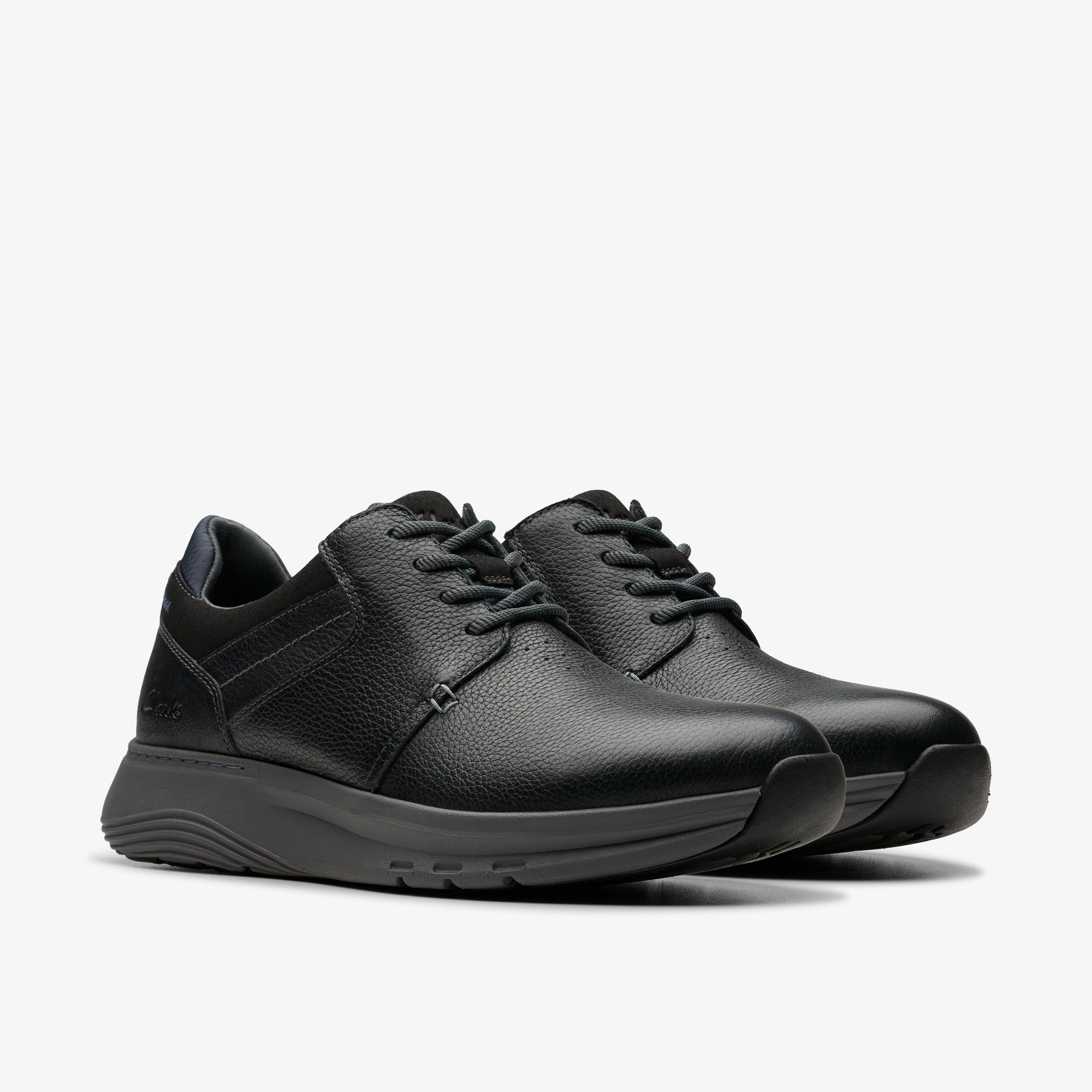 Mens Motion Trek PT Black Leather Trainers | Clarks Outlet