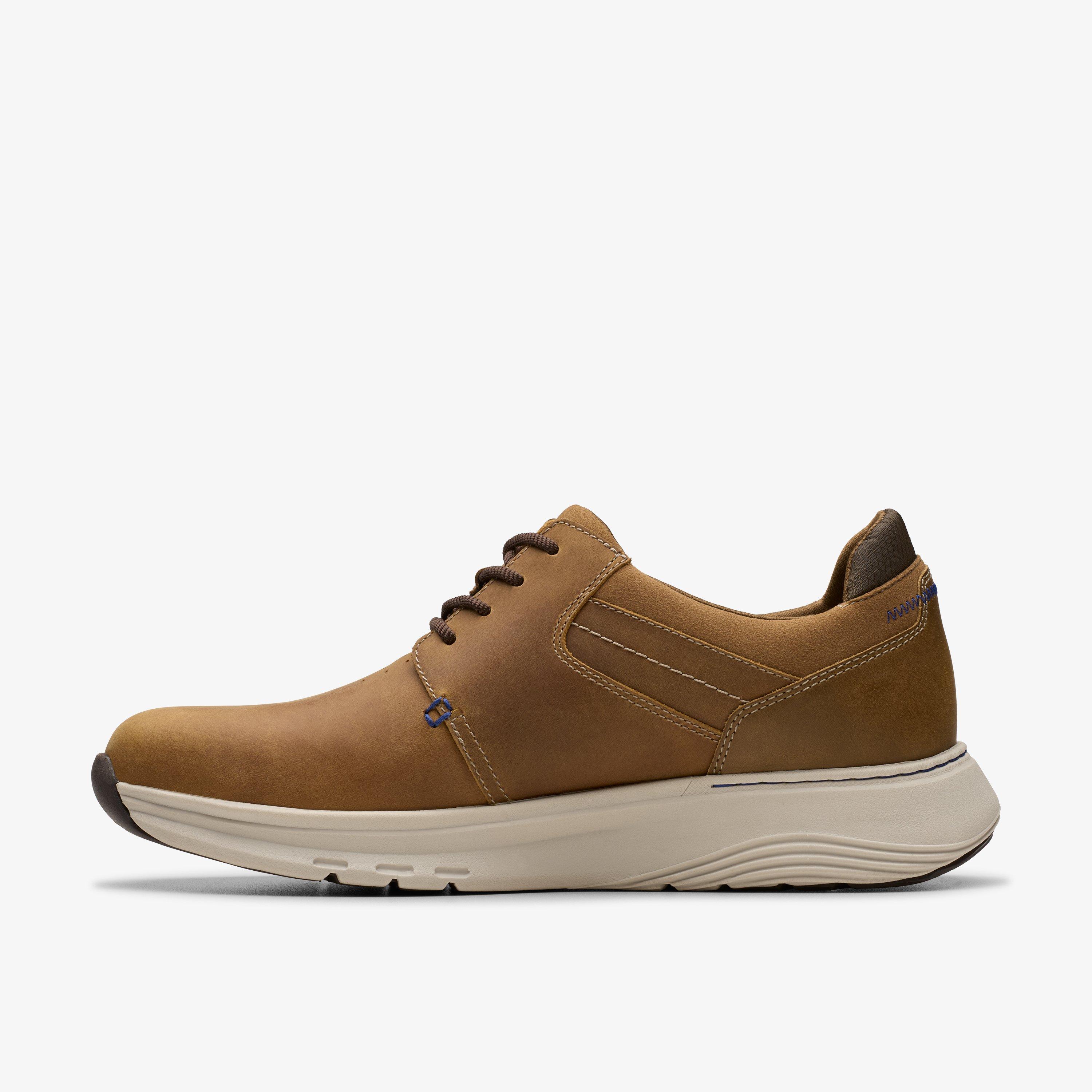 Mens Motion Trek PT Dark Tan Leather Sneaker | Clarks