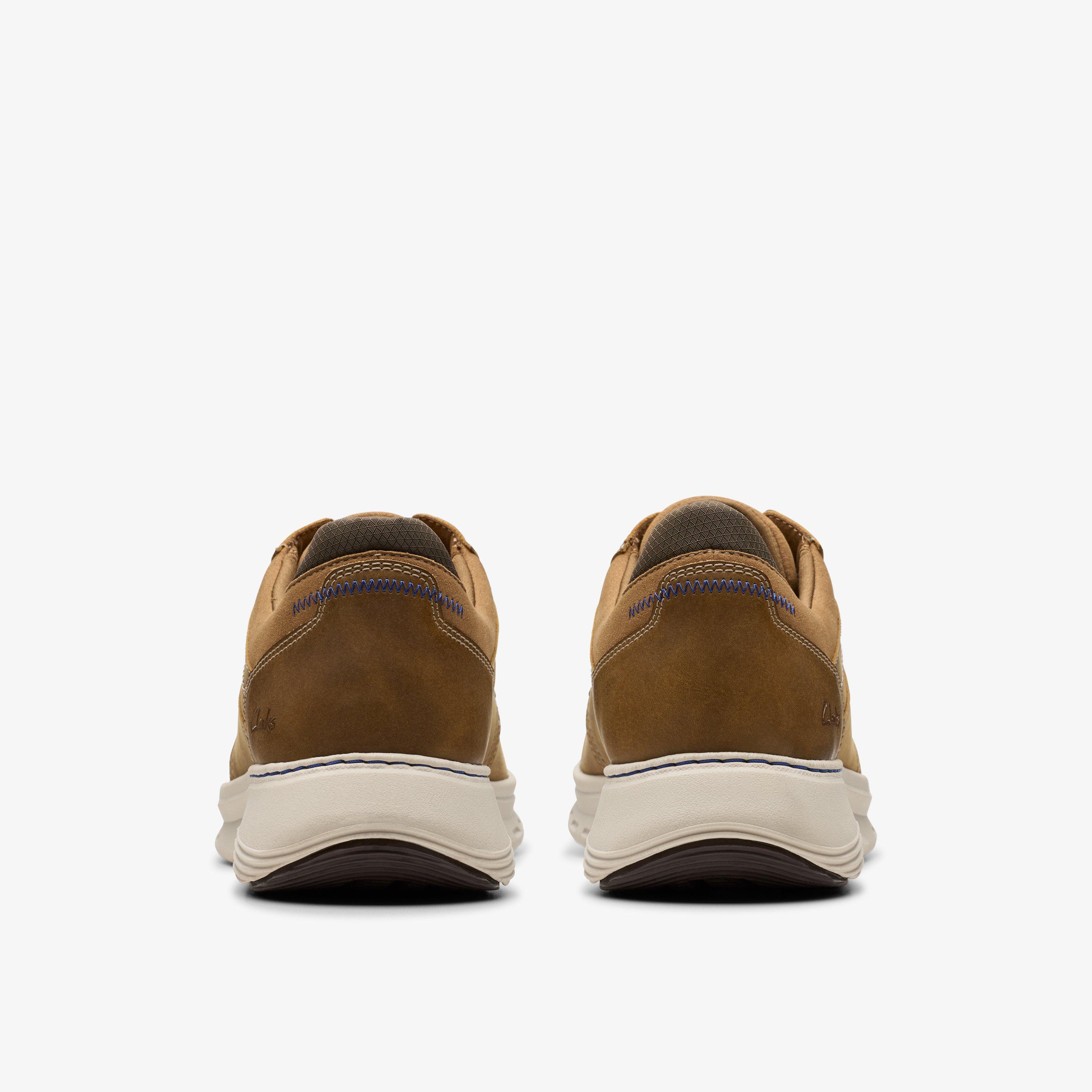Mens Motion Trek PT Dark Tan Leather Sneaker | Clarks