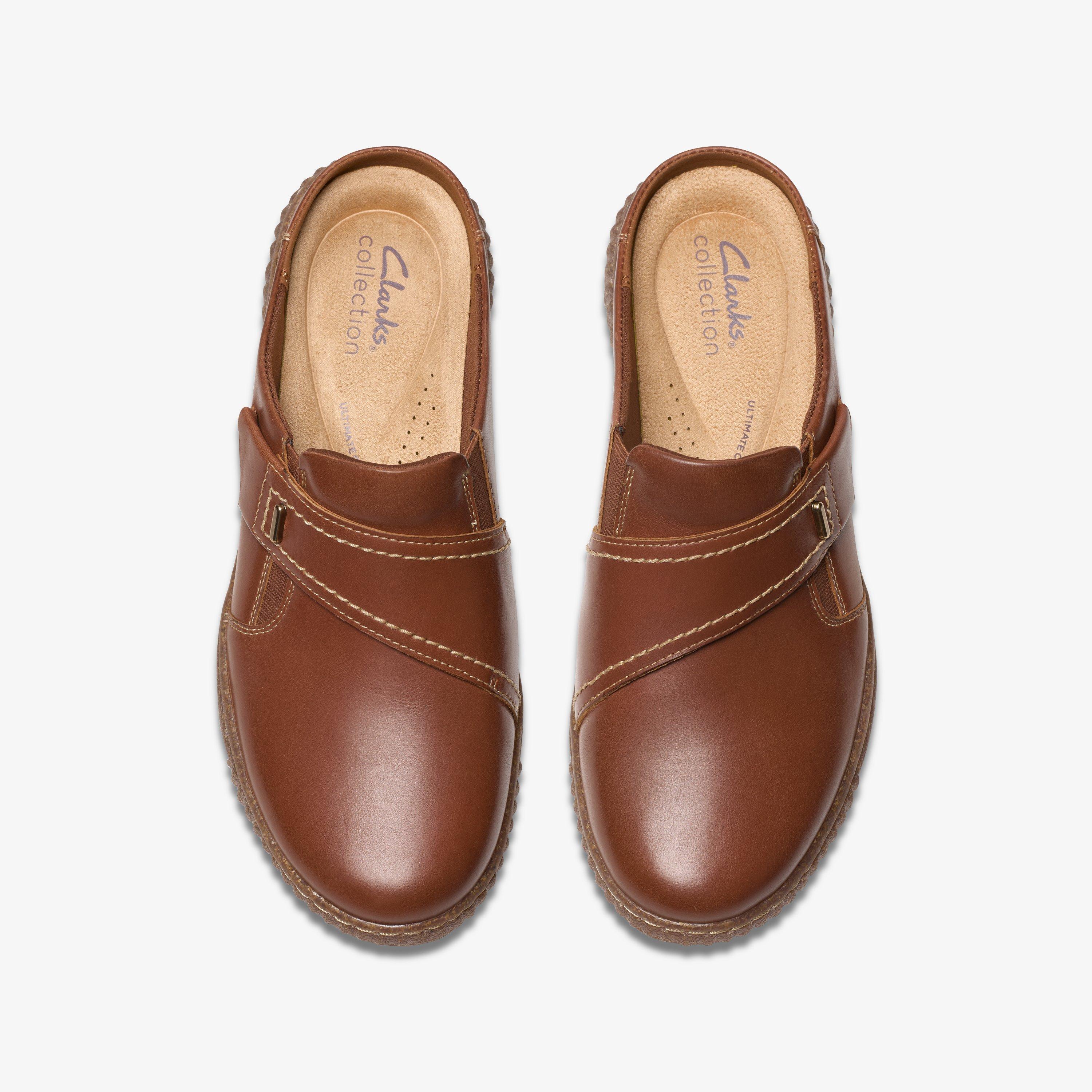 Women's Caroline Bay Tan Leather Mules | Clarks