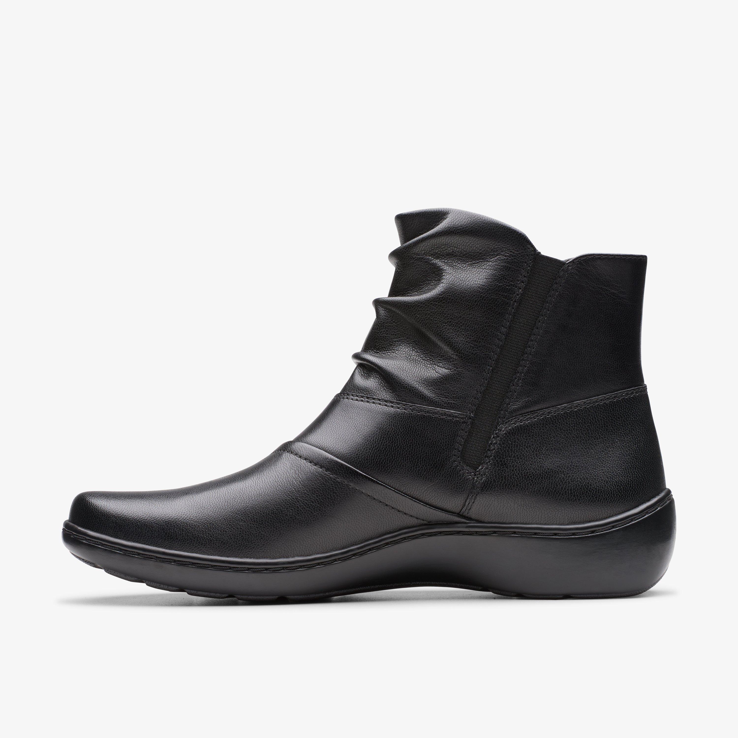 Womens Cora Pace Black Leather Ankle Boots | Clarks Outlet