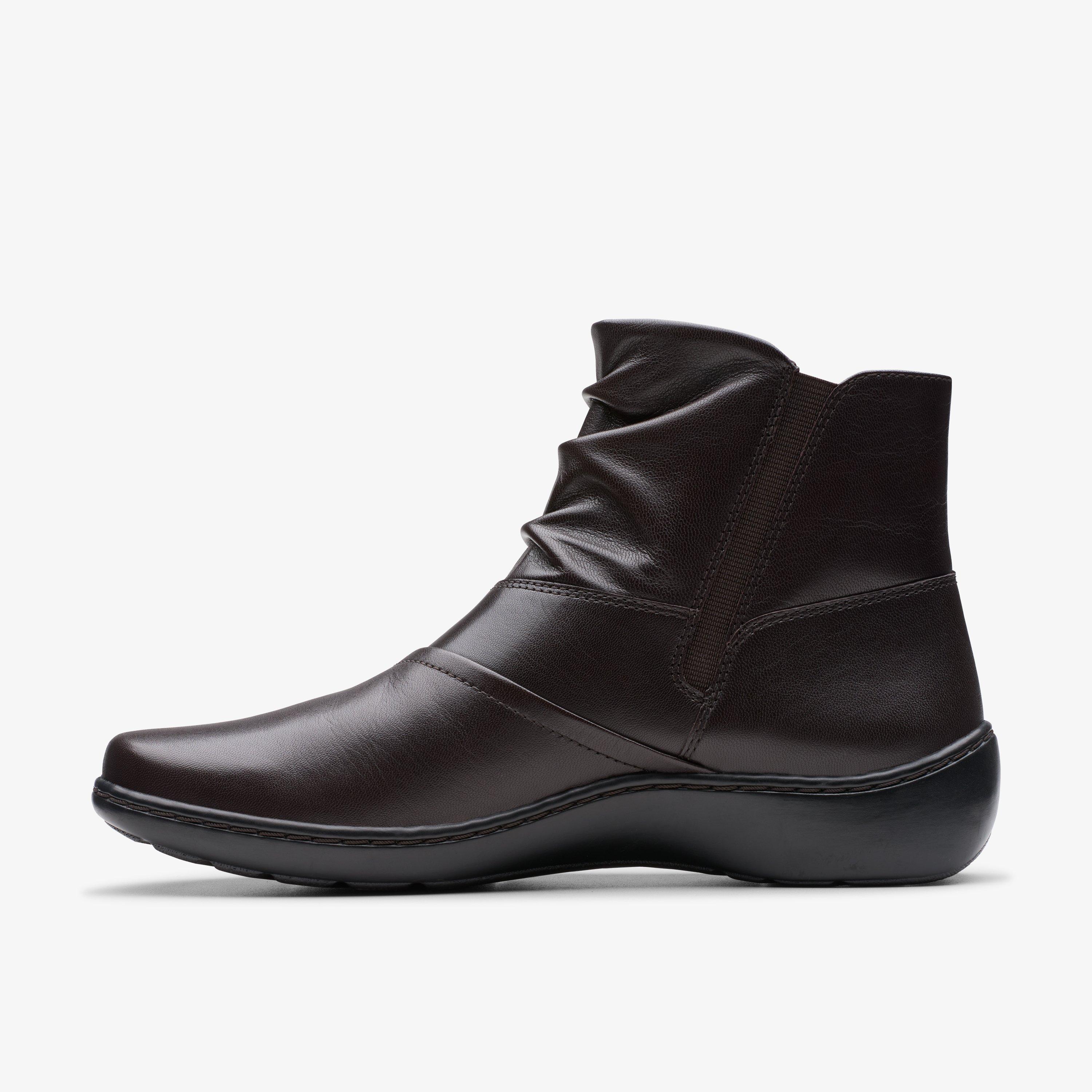 Womens Cora Pace Chocolate Leather Ankle Boots | Clarks Outlet