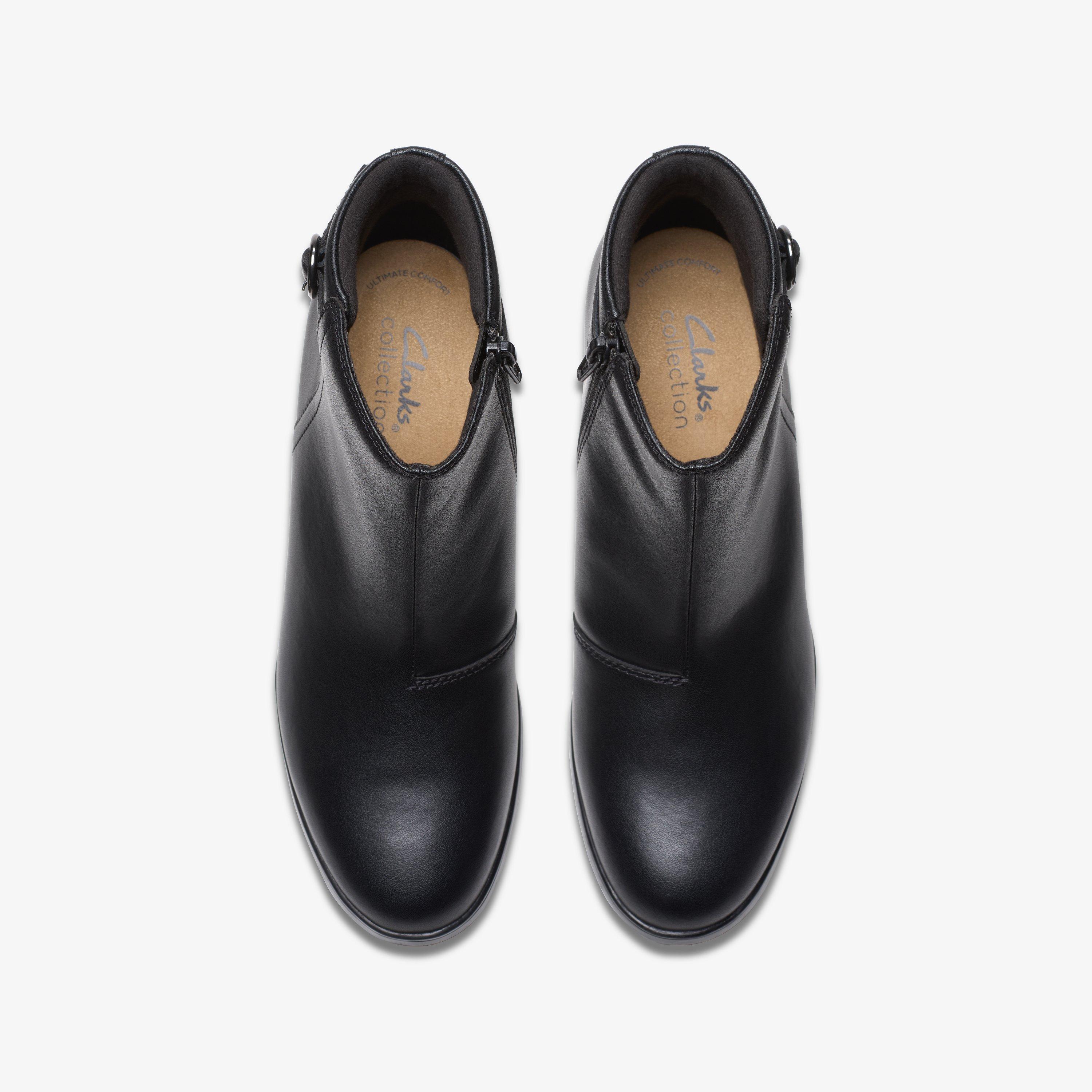 Bottillons en cuir noir Emily 2 Belle pour femme | Clarks