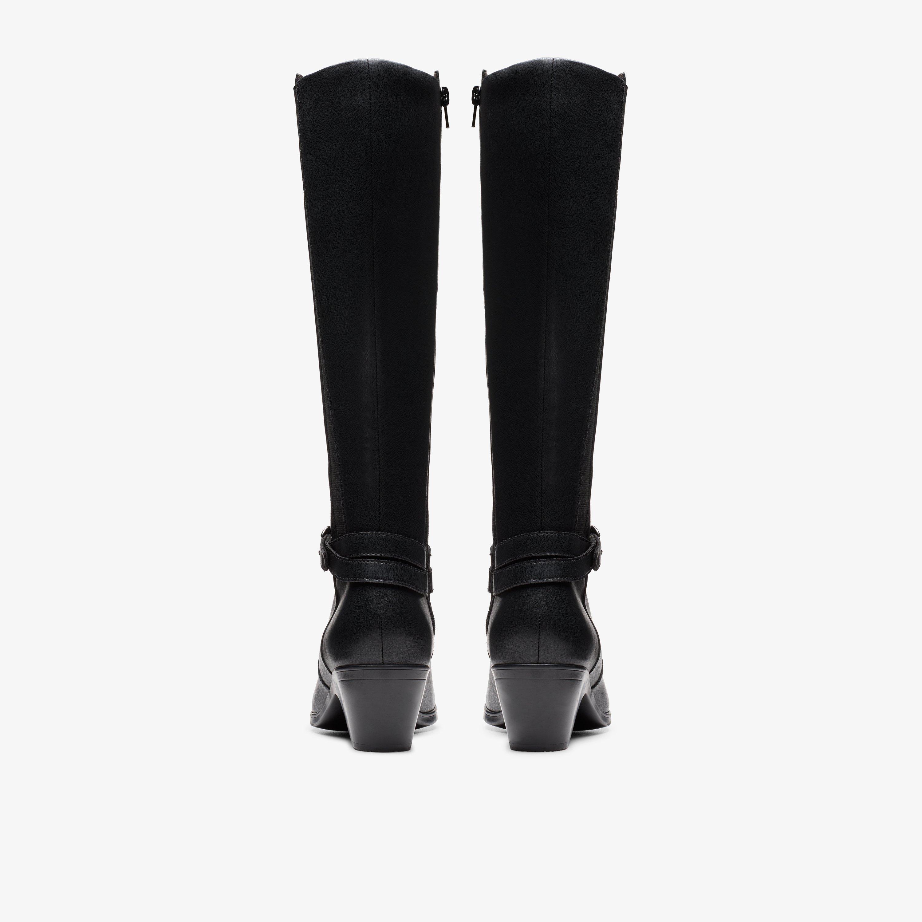 Women's Emily 2 Dream Black Leather Knee High Boots | Clarks