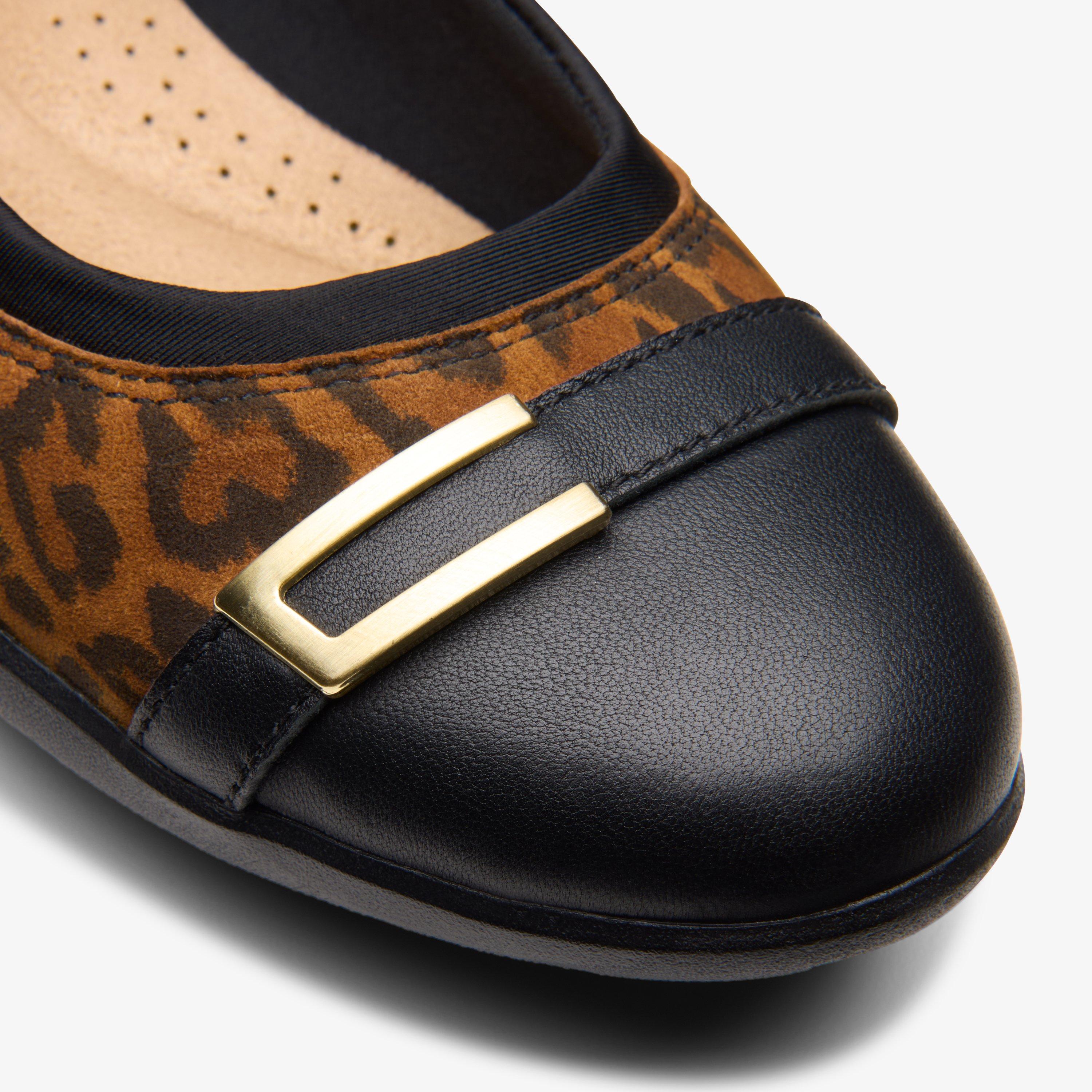 Womens Meadow Rose Leopard Print Shoes Slip Ons Ballet Pumps | Clarks ...