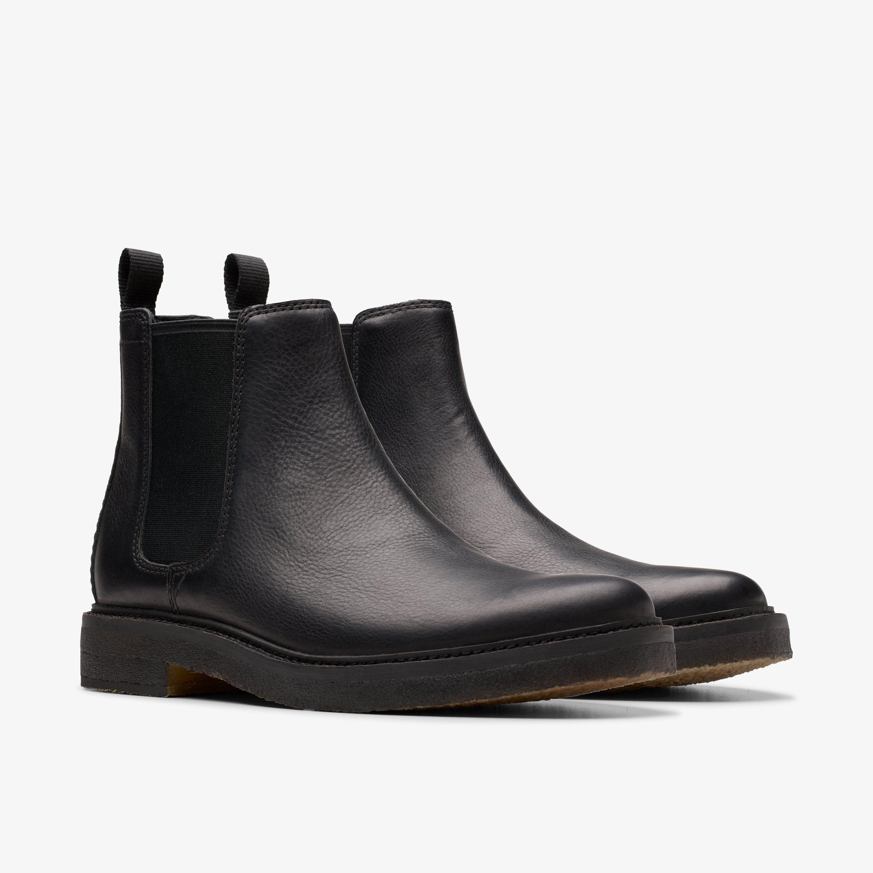 Bottes Chelsea Clarkdale Easy en cuir noir pour hommes | Clarks