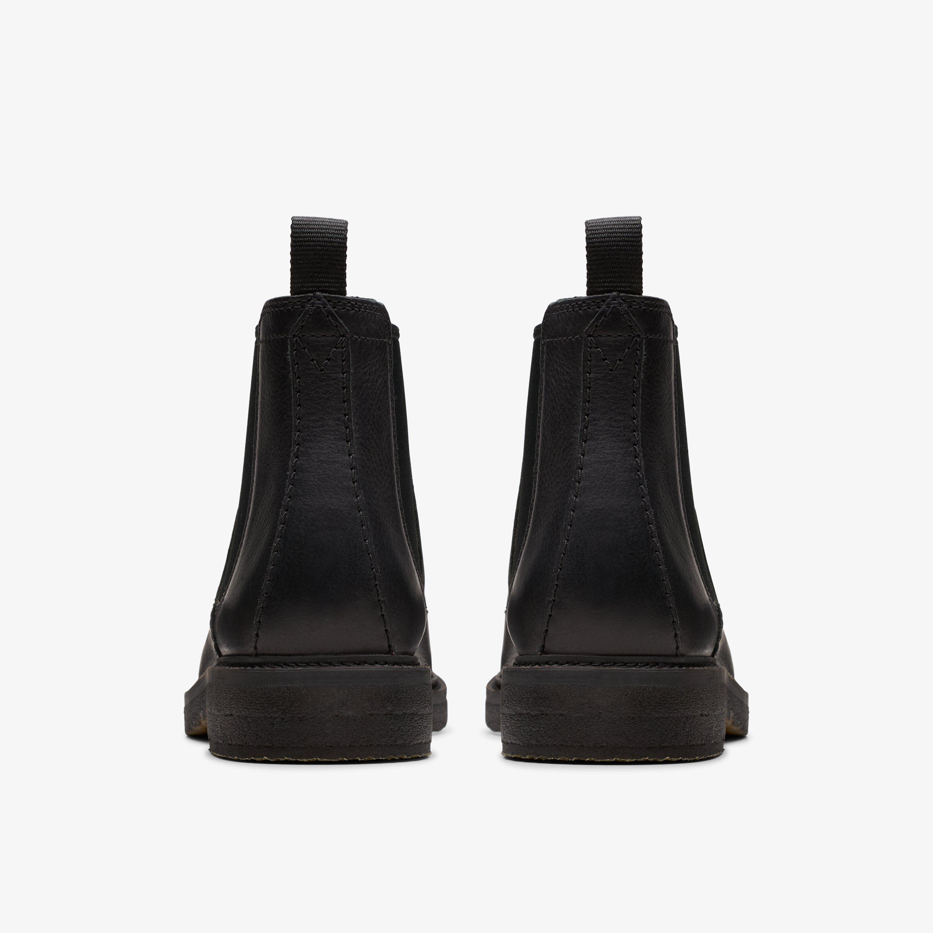 Mens Clarkdale Easy Black Leather Chelsea Boots