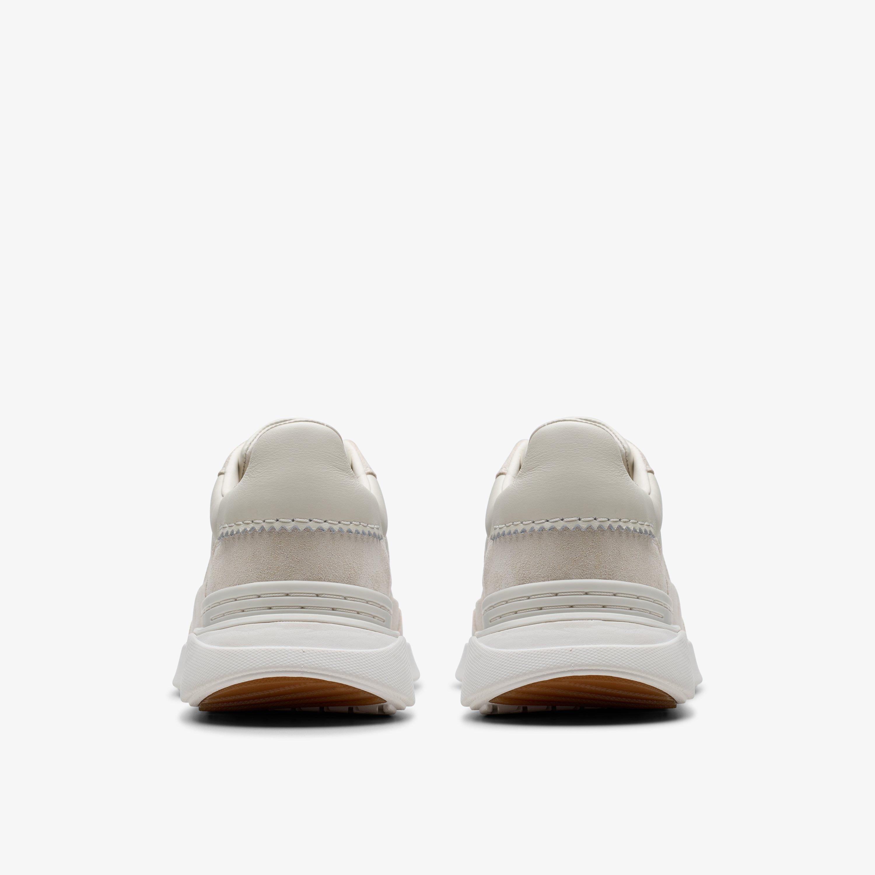 Baskets à lacets en cuir blanc pour hommes Craft Pace | Clarks