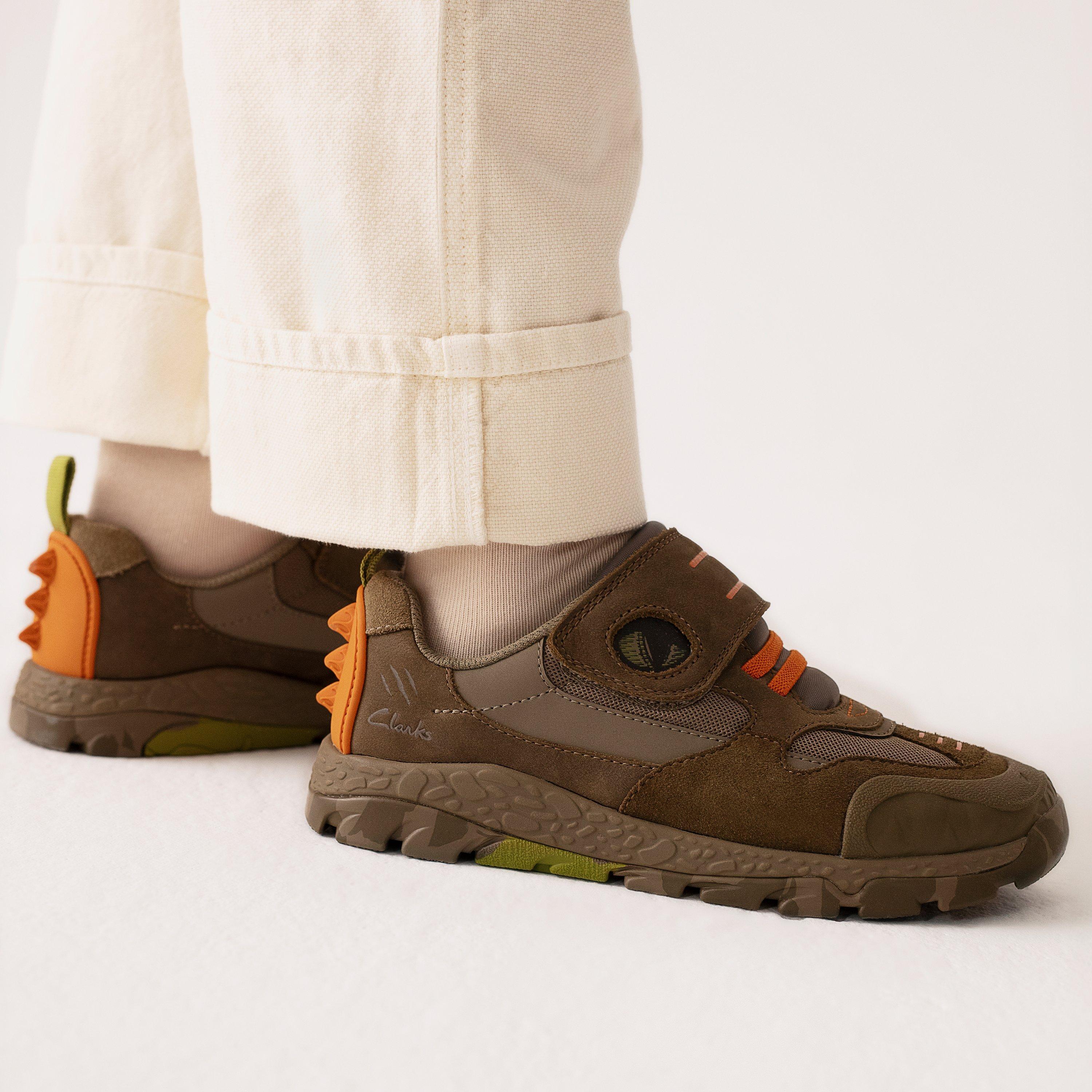 Boys Girls Kids Unisex Steggy 2 See Kid Khaki Trainers Riptape | Clarks ...