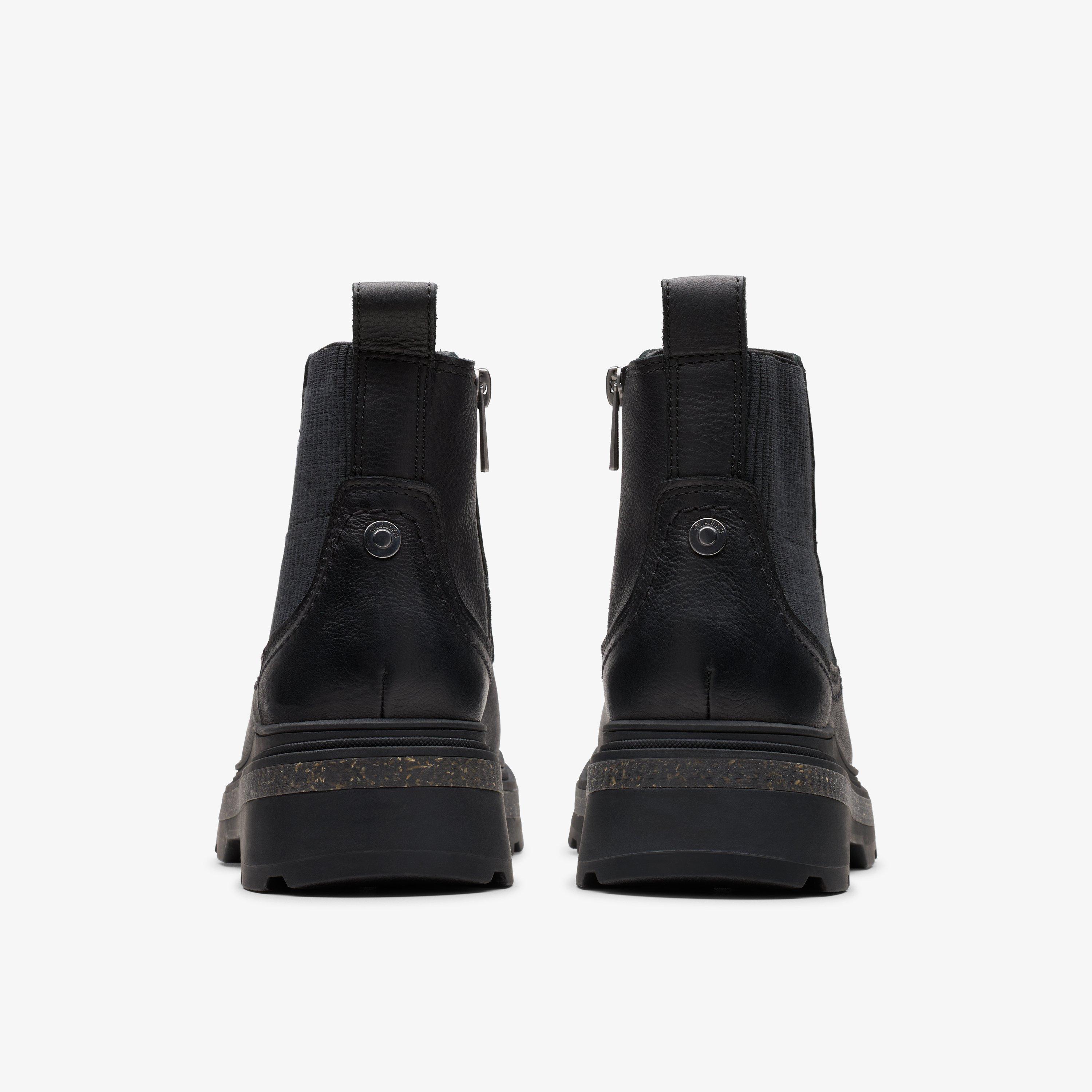 Womens Hencroft StepWP Black Leather Chelsea Boots | Clarks US