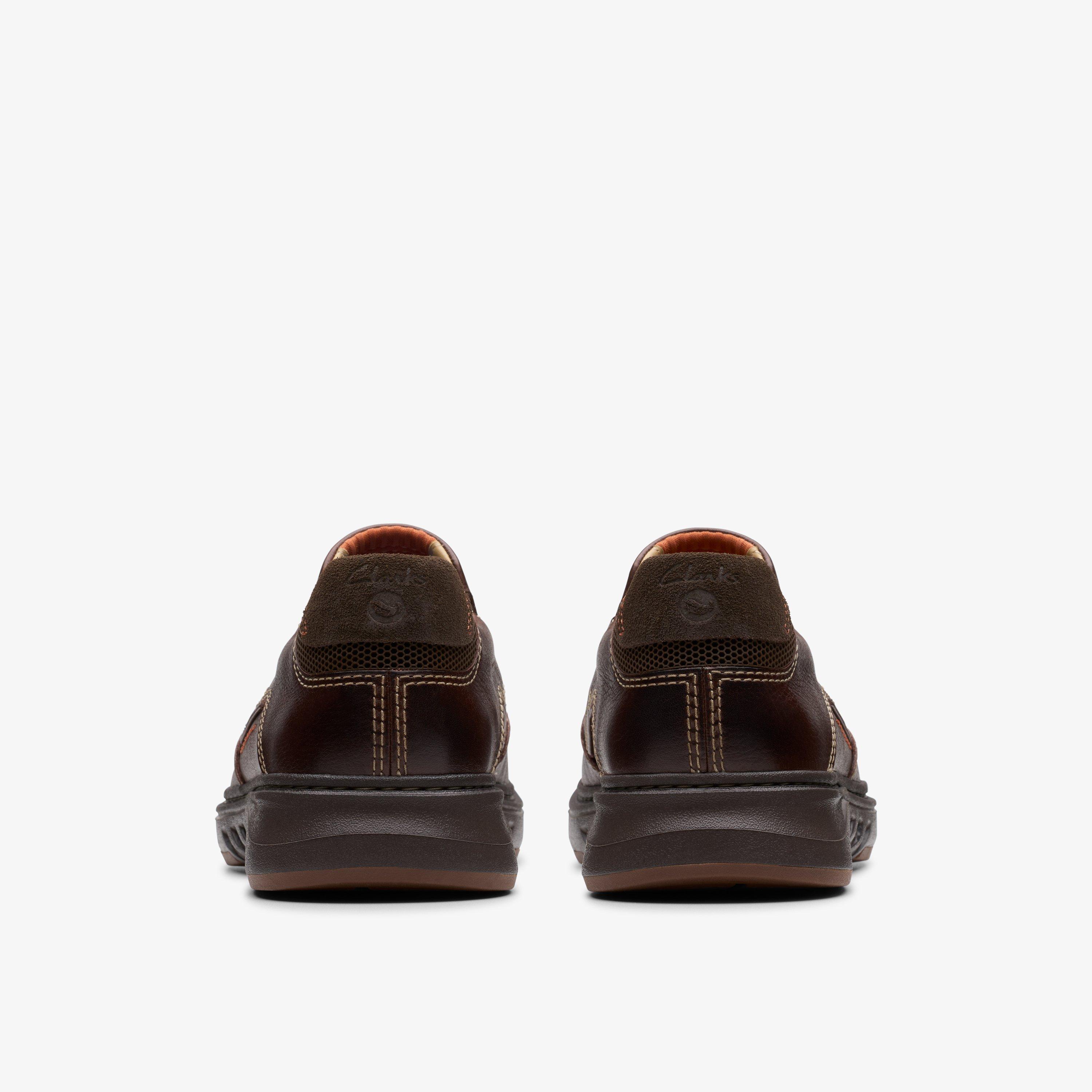 Mens Un Briley Step Mahogany Leather Shoes | Clarks CA