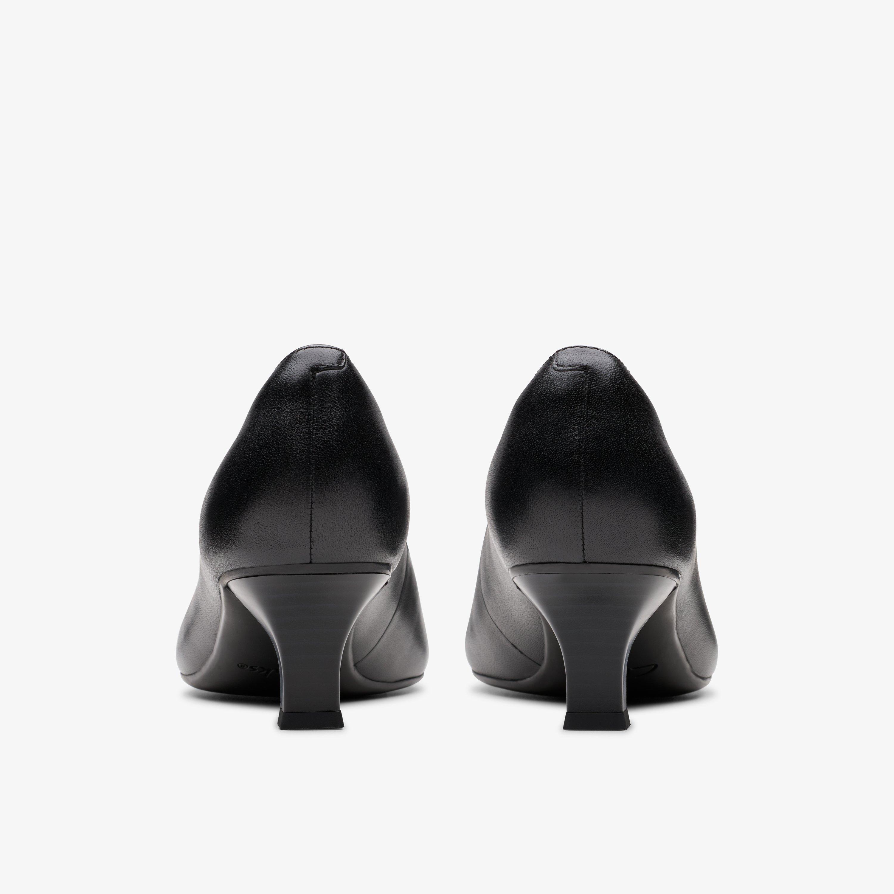 Womens Kepley Vine Black Leather High Heels | Clarks