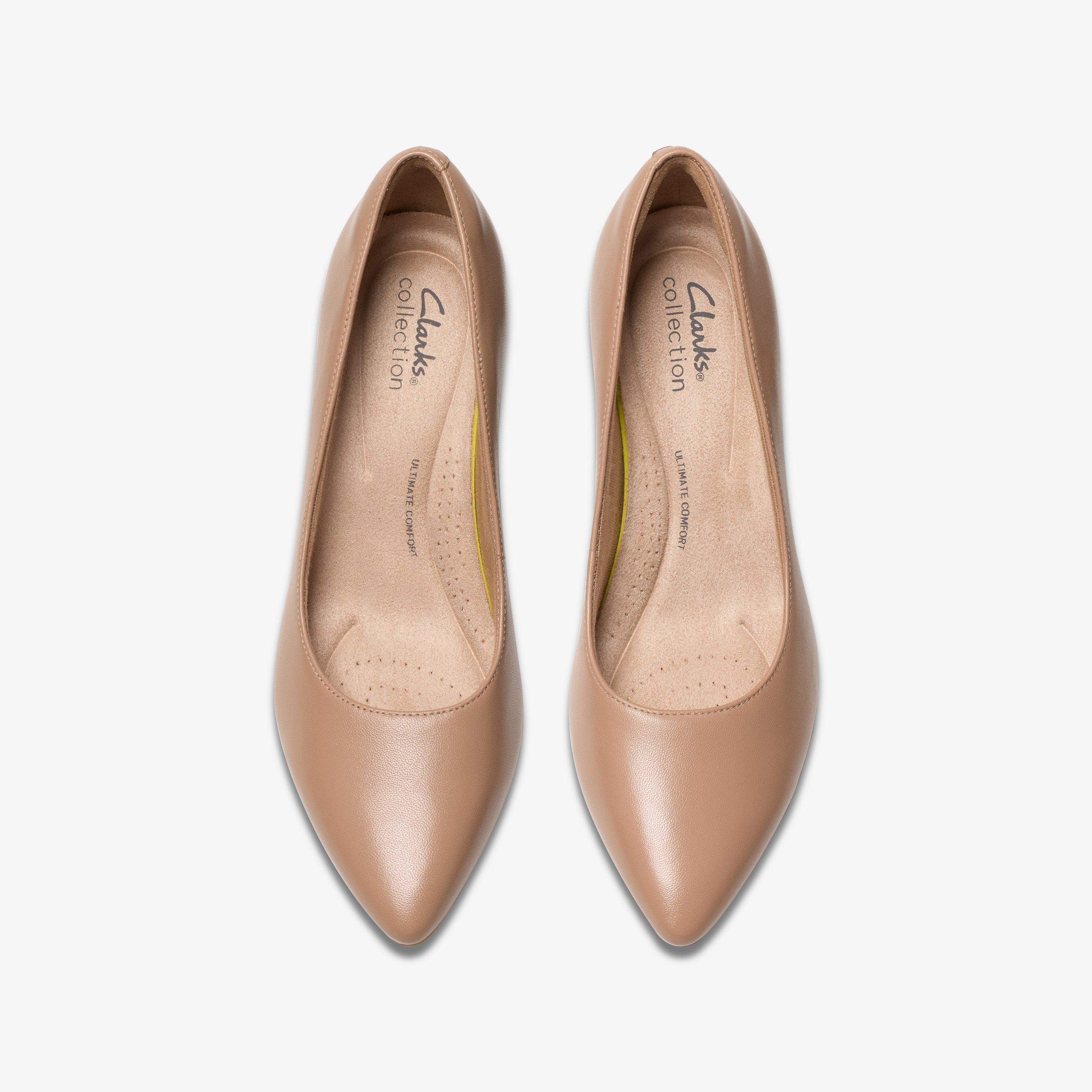 Womens Kepley Vine Warm Beige Lea High Heels | Clarks