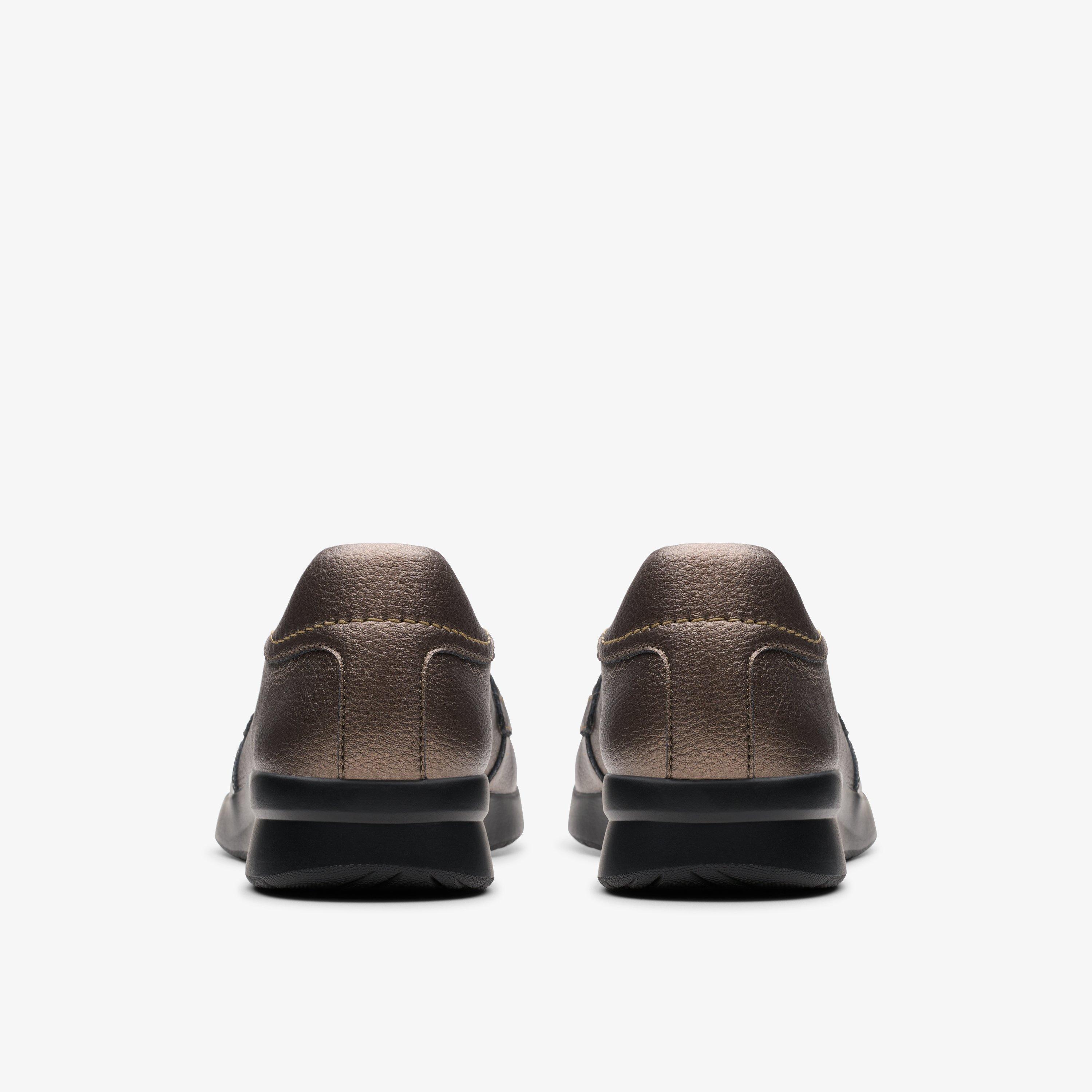 Womens Ellowyn Penny Bronze Metallic Slip Ons | Clarks US