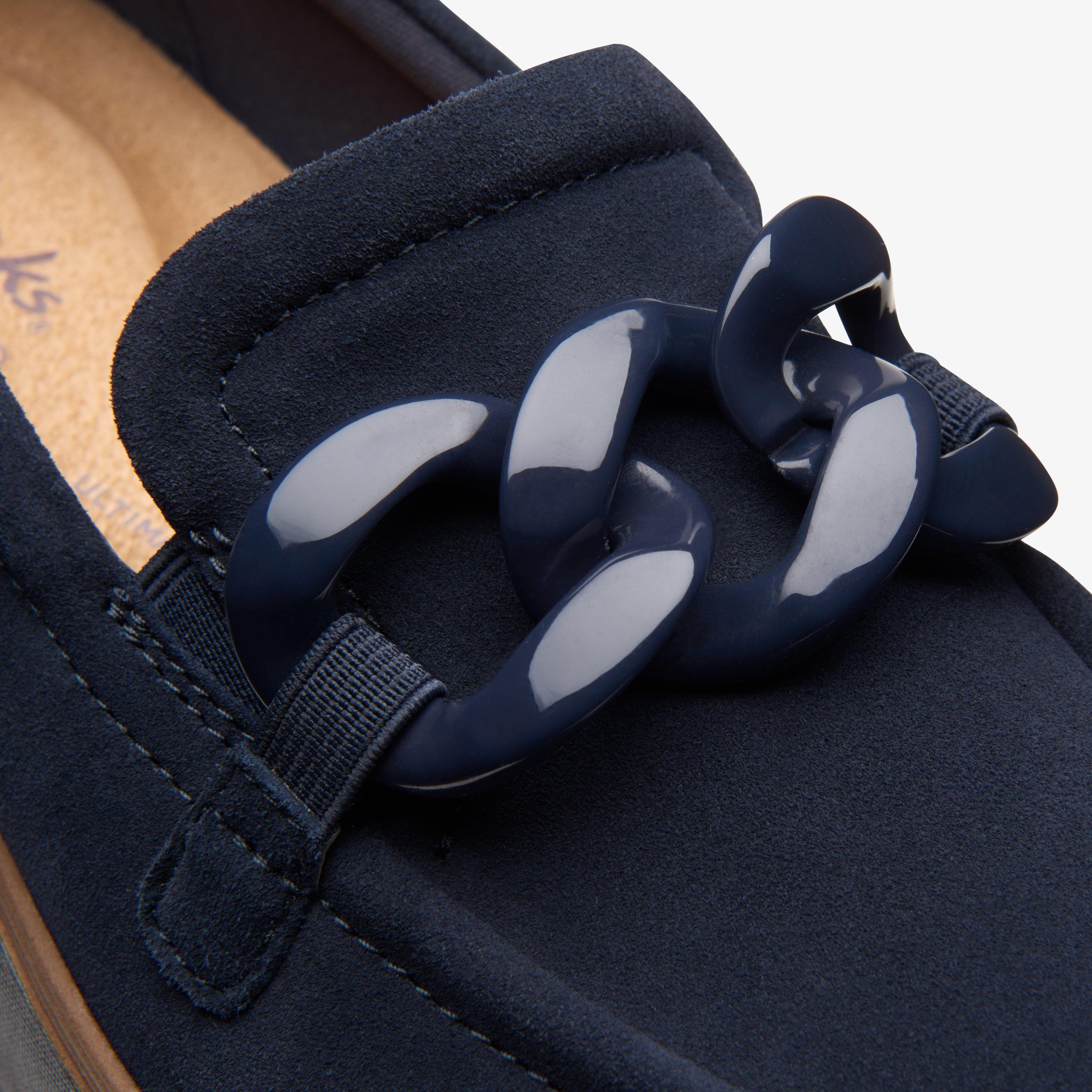 Womens Zylah May Navy Suede Loafers | Clarks