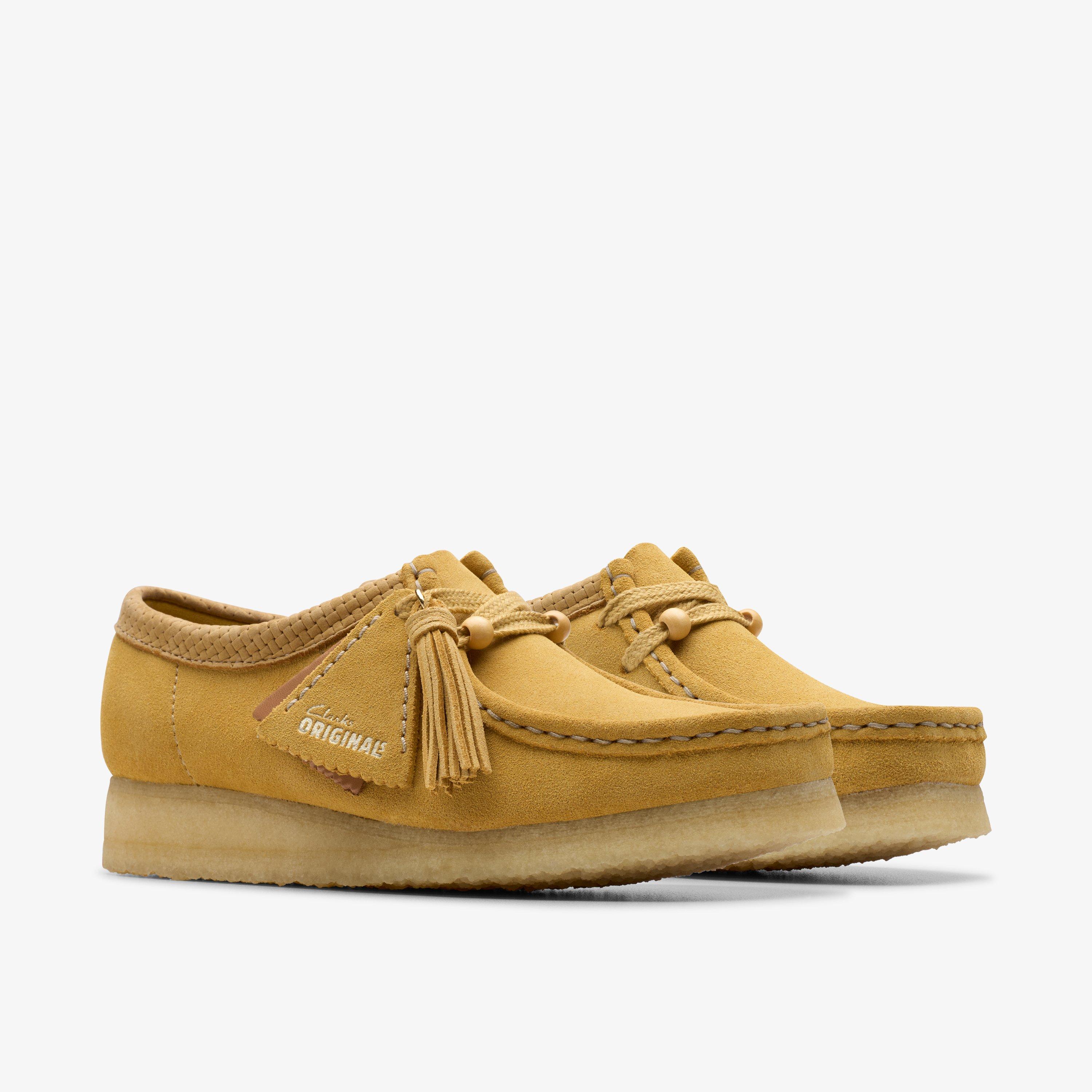 Womens Wallabee Golden Tan Suede Wallabee | Clarks