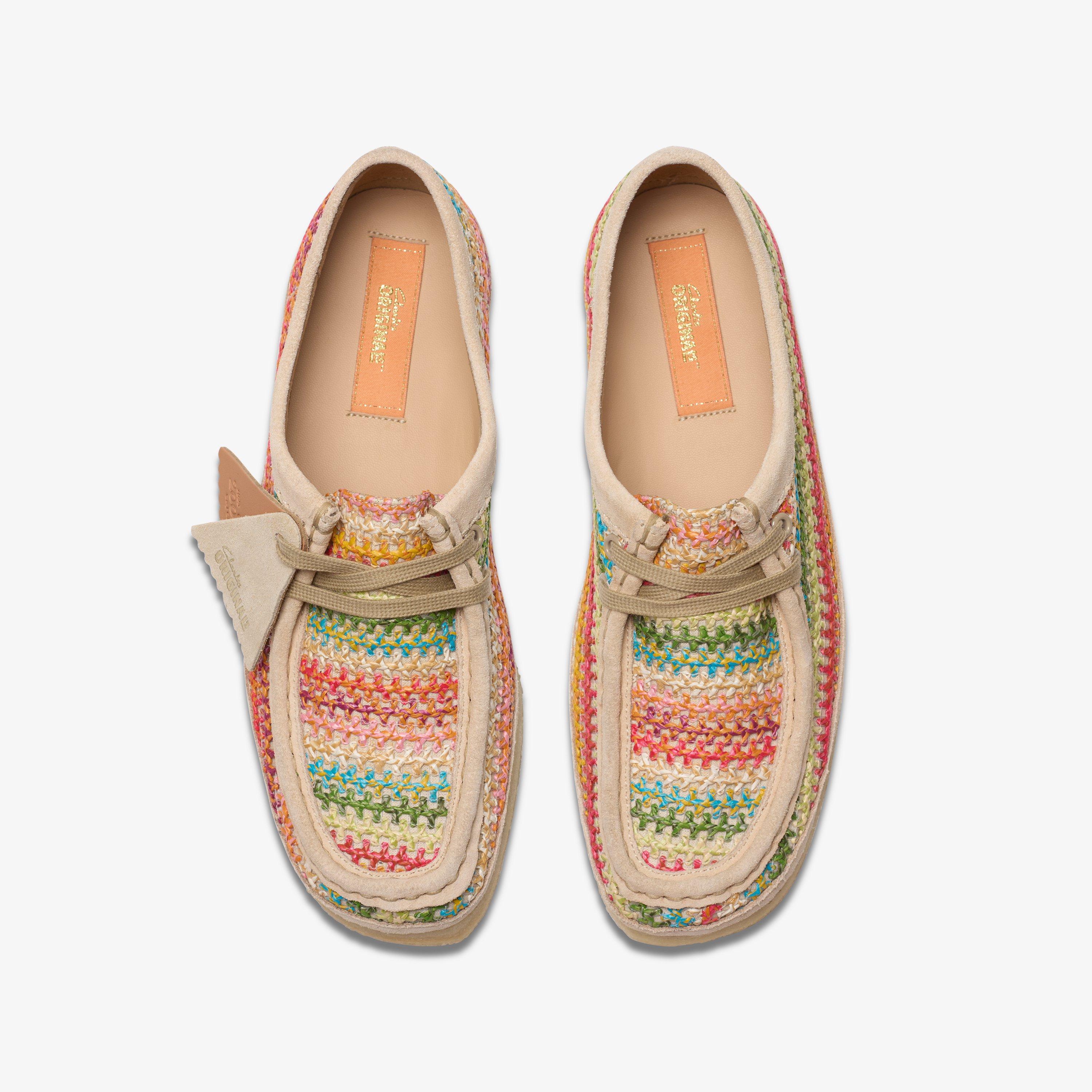 Womens Wallabee Multicolour Raffia Wallabee | Clarks