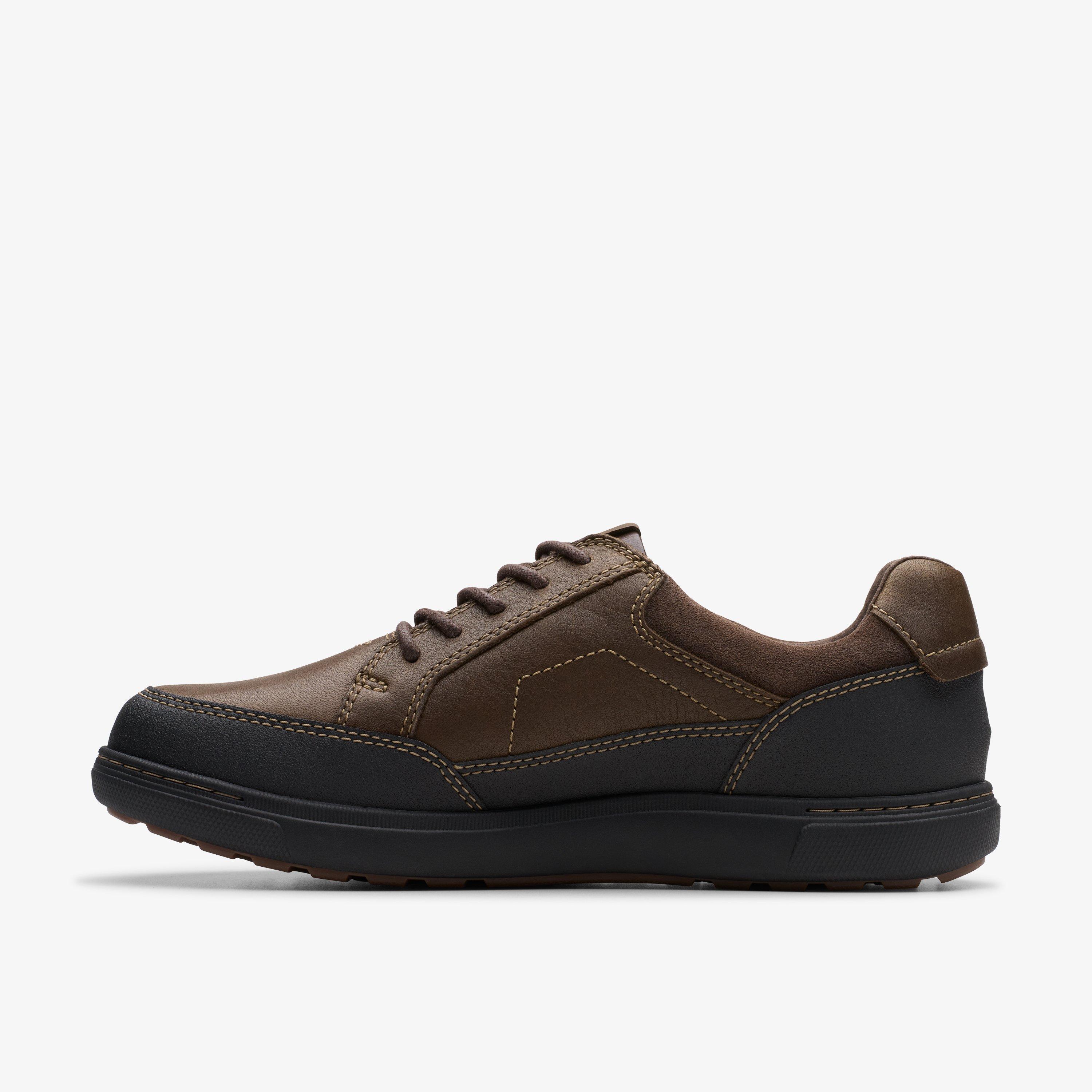Mens Mapstone Lo Gore-Tex Dark Brown Leather Shoes | Clarks
