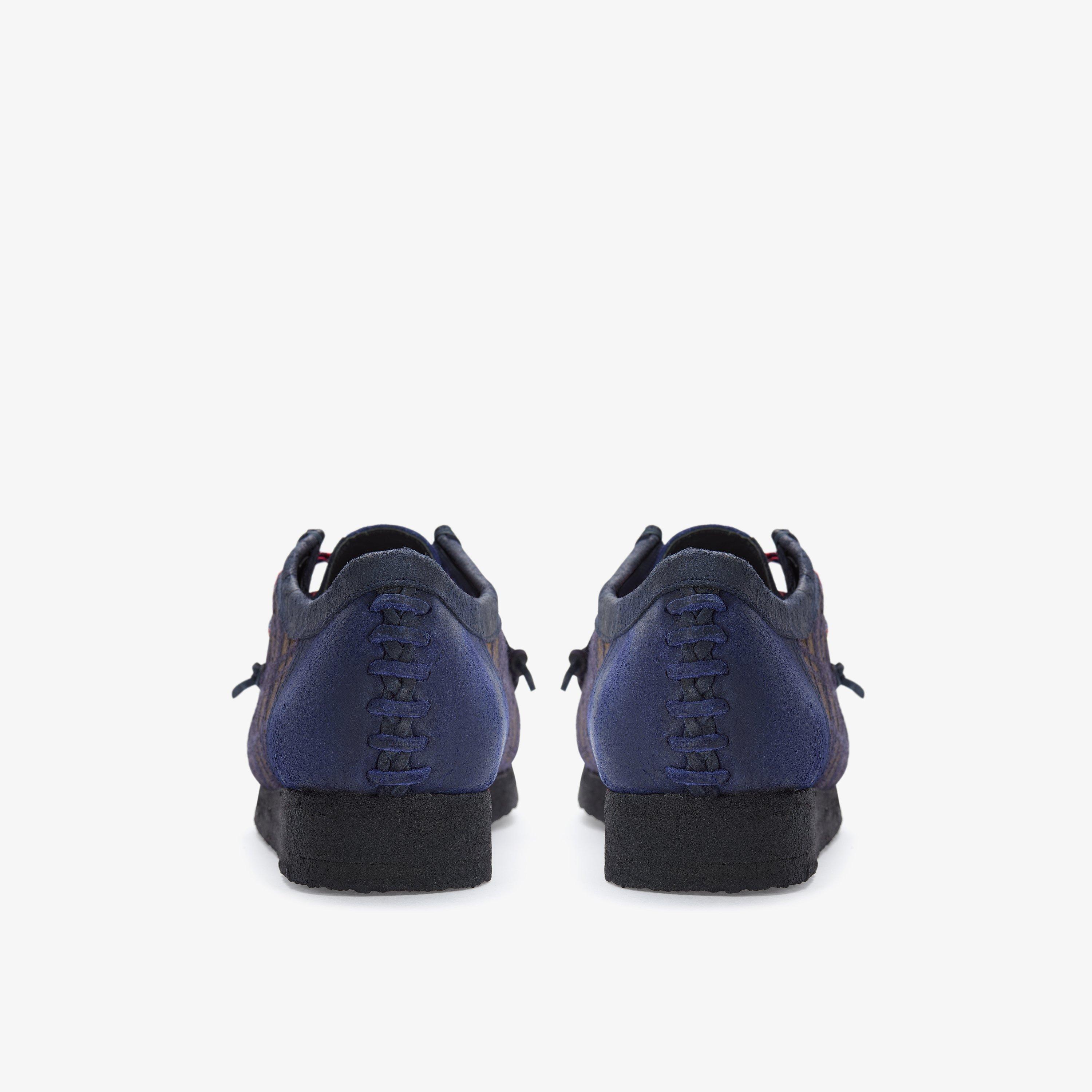 Mens Wallabee Navy Combination Shoes | Clarks