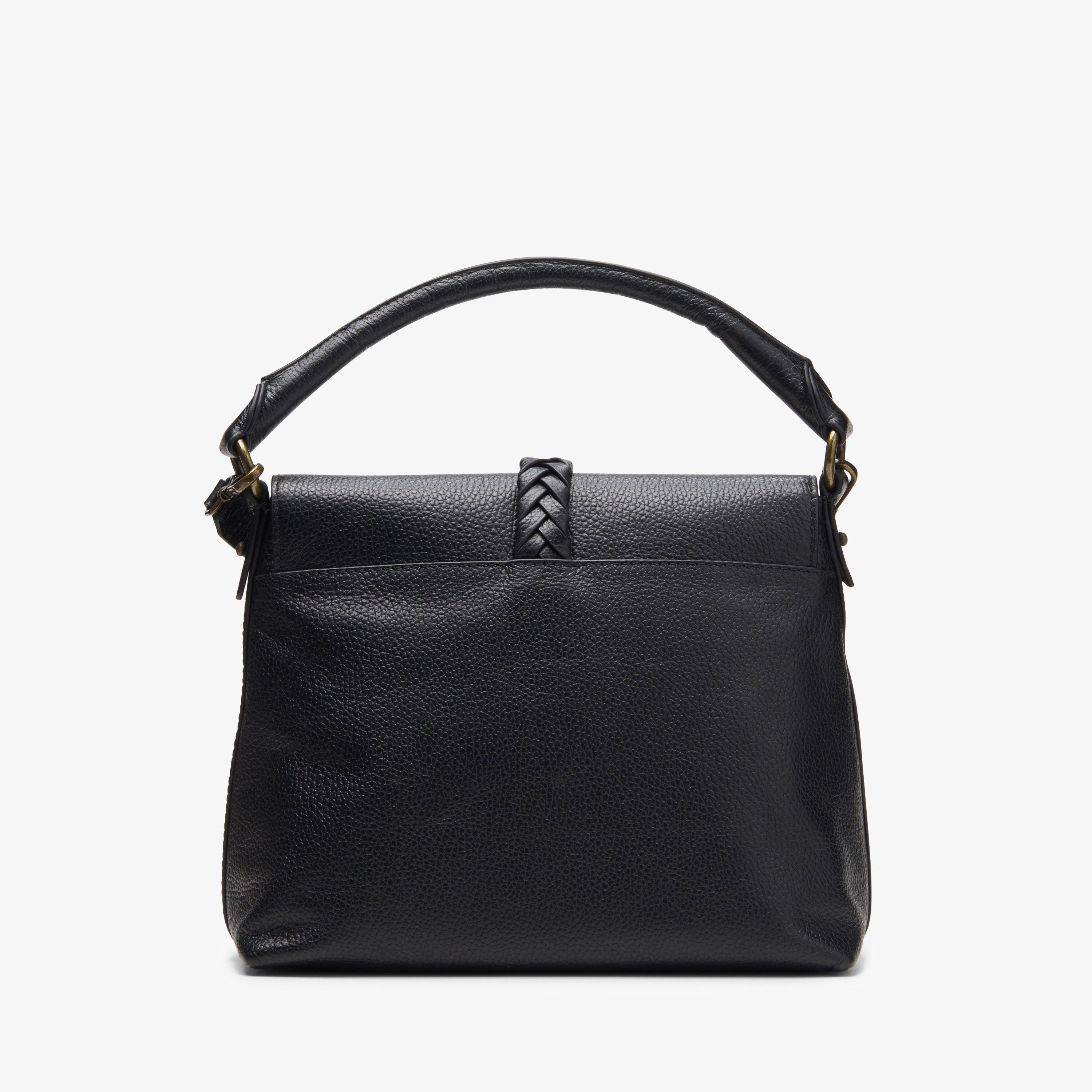 Womens Casual Mid 2 Black Leather Bags Shoulder Bag | Clarks Outlet
