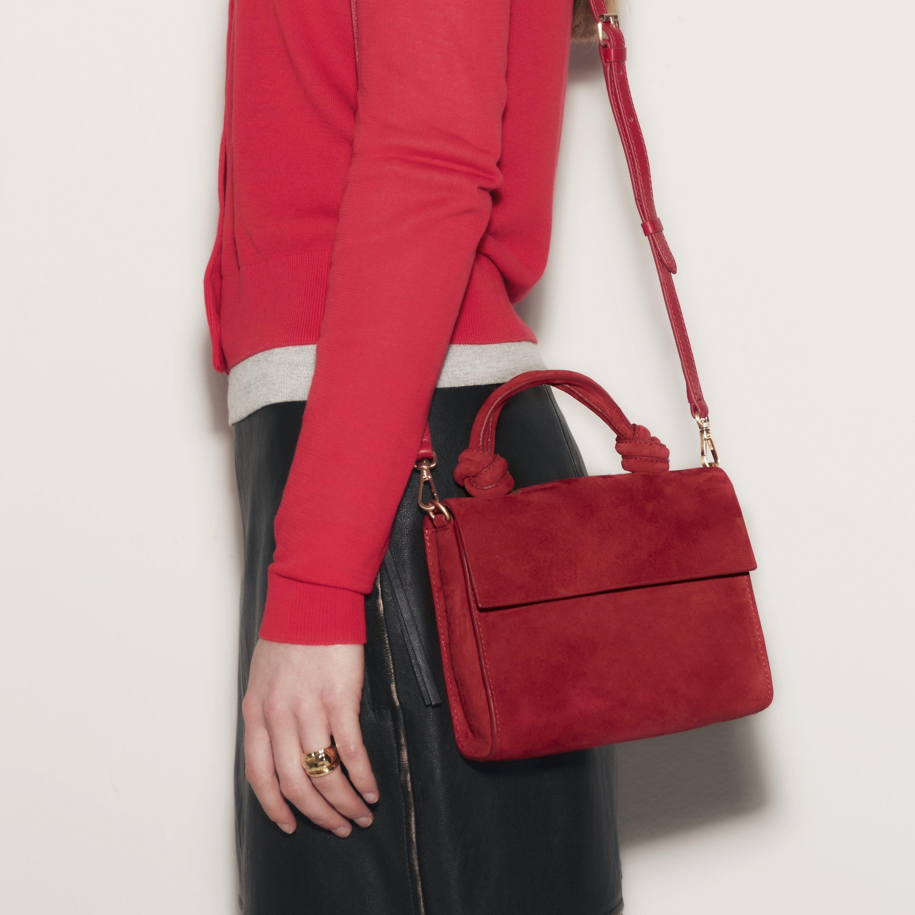 Womens Roslyn Ritzy Red Suede Bags Clutch Bag | Clarks Outlet