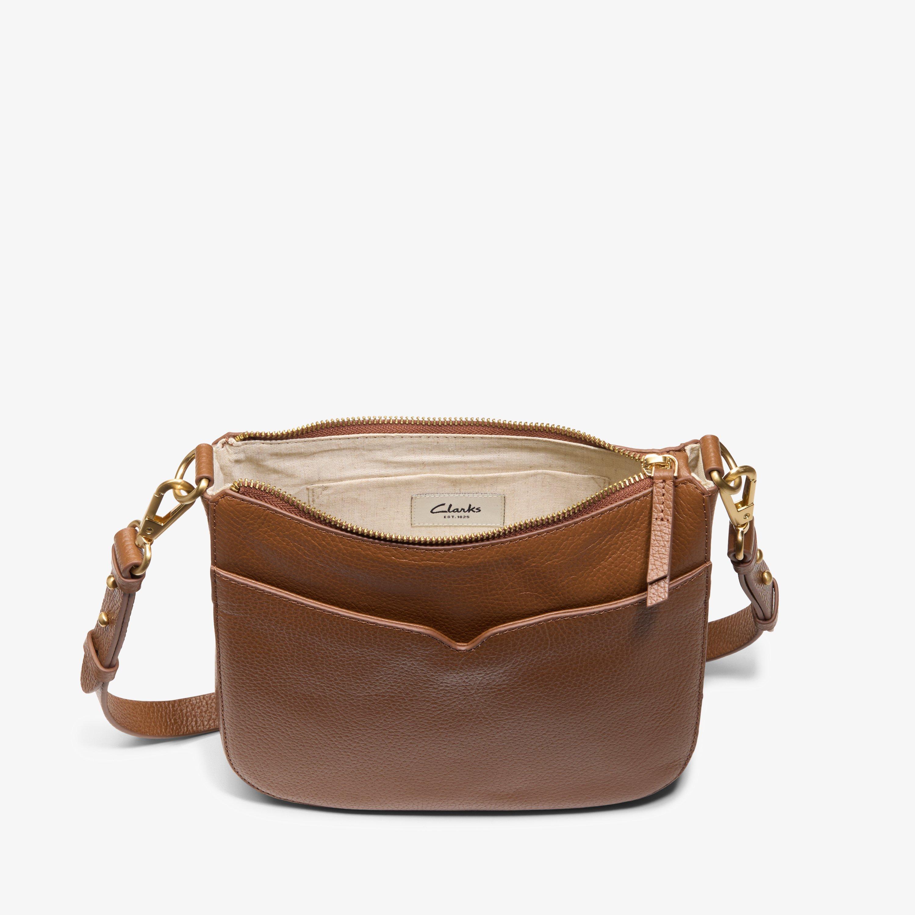 Borsa a tracolla in pelle marrone chiaro da donna Topsham Willow | Clarks