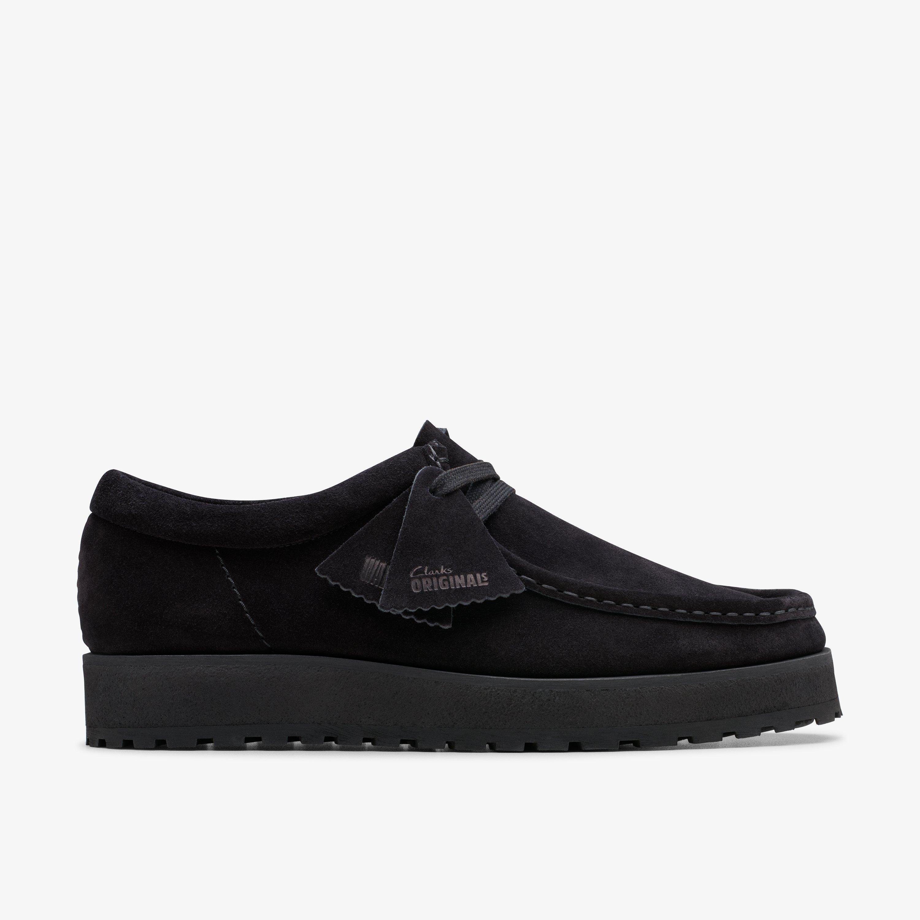Mens Walla Scout Lo Black Suede Shoes Wallabee | Clarks Outlet