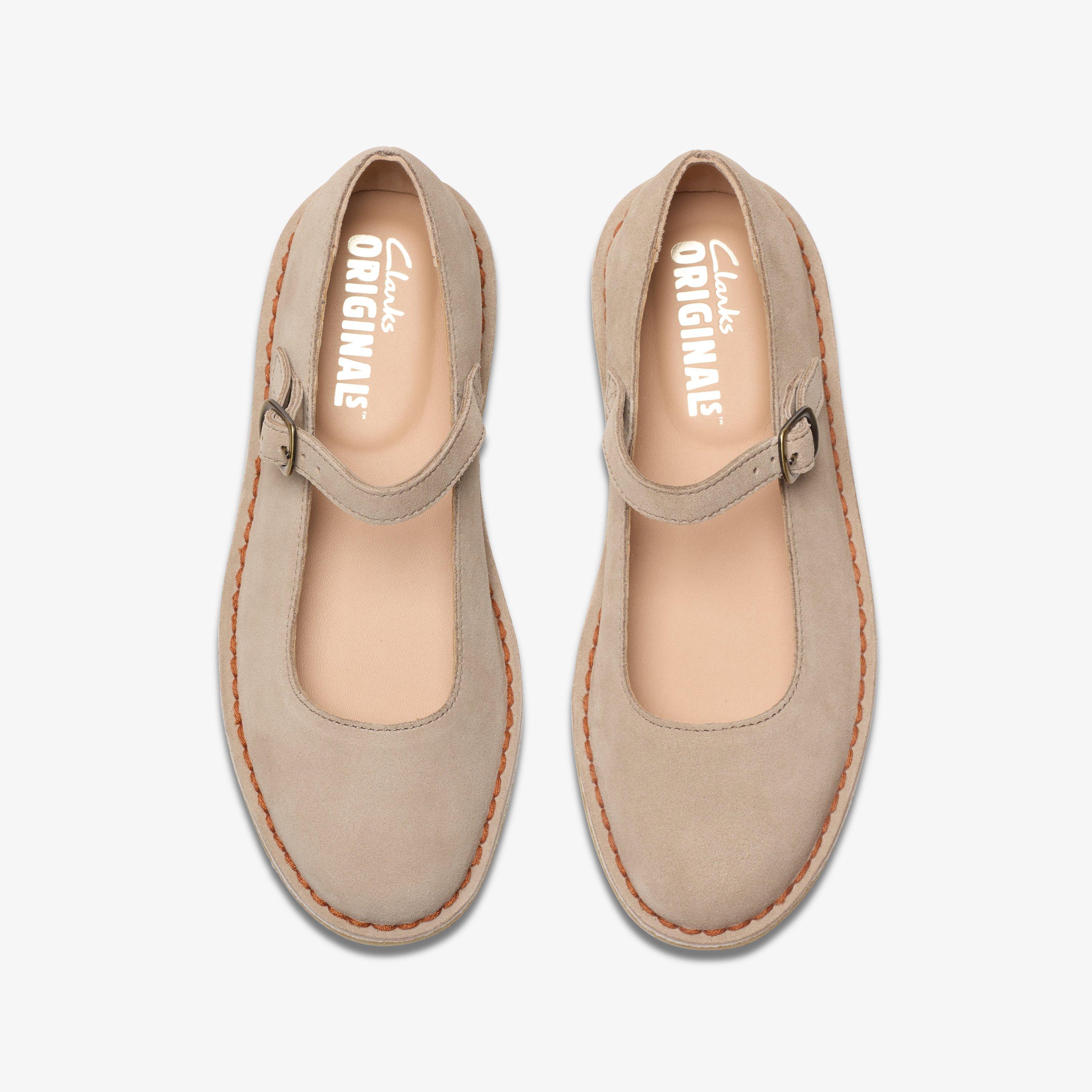 Womens Desert Jane Sand Suede Ballet Pump Mary Jane Shoes | Clarks