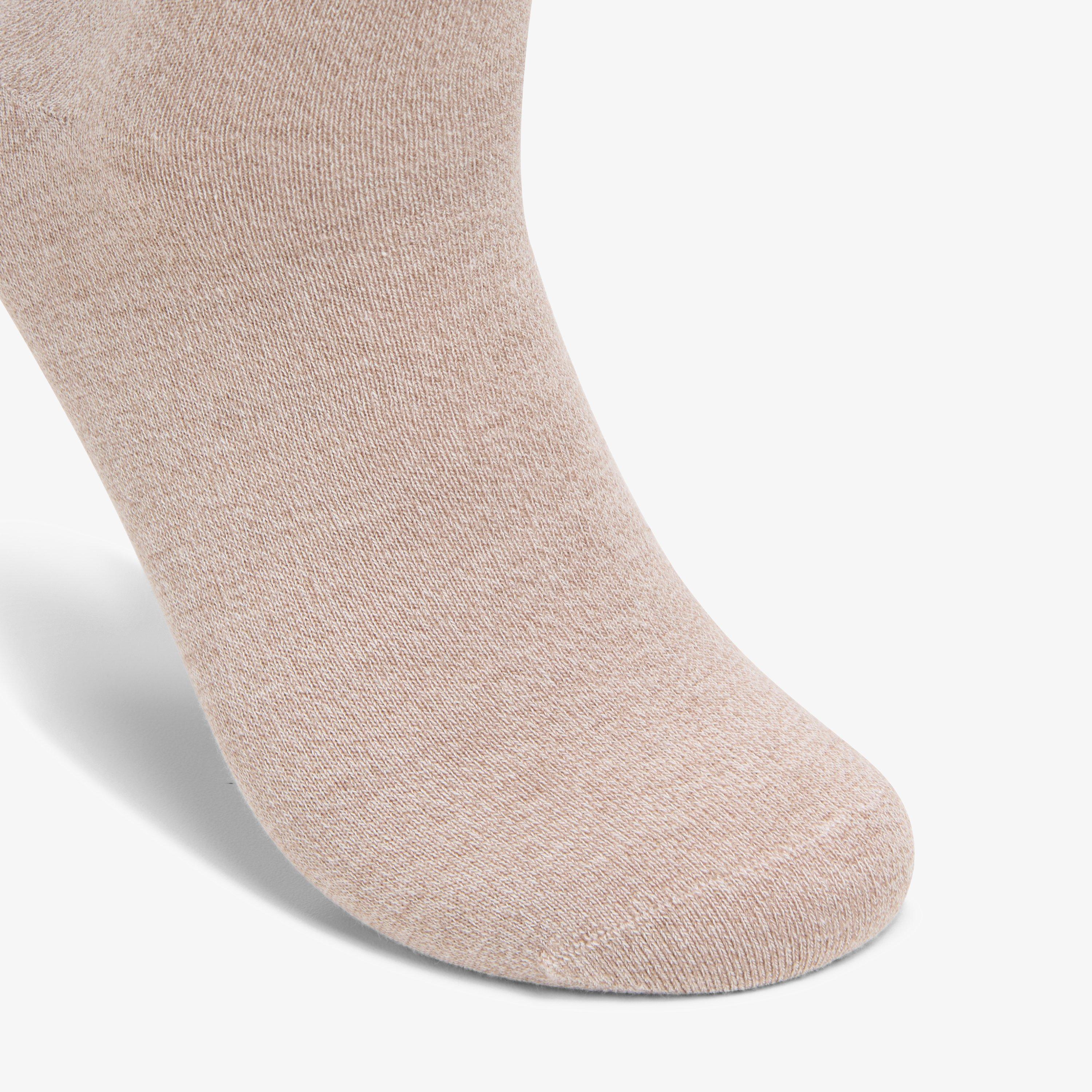 Men's Tan Marled Cotton Blend Crew Socks | Clarks US