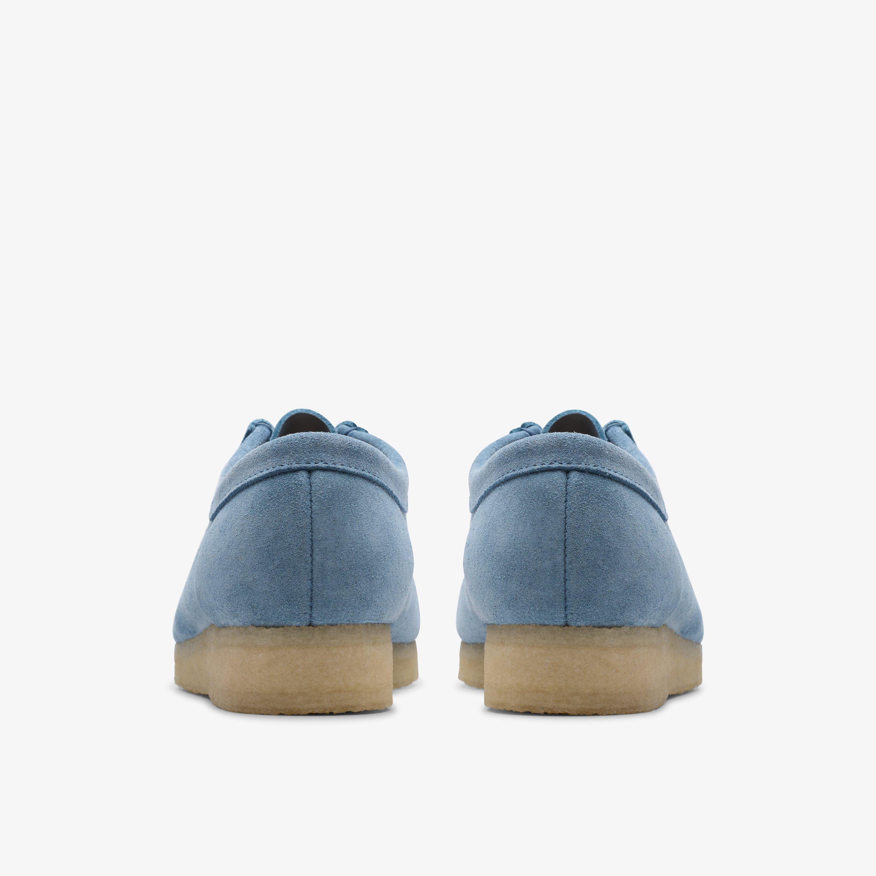 Womens Wallabee Weave Powder Blue Suede Wallabee, Lace Up Shoes | Clarks UK