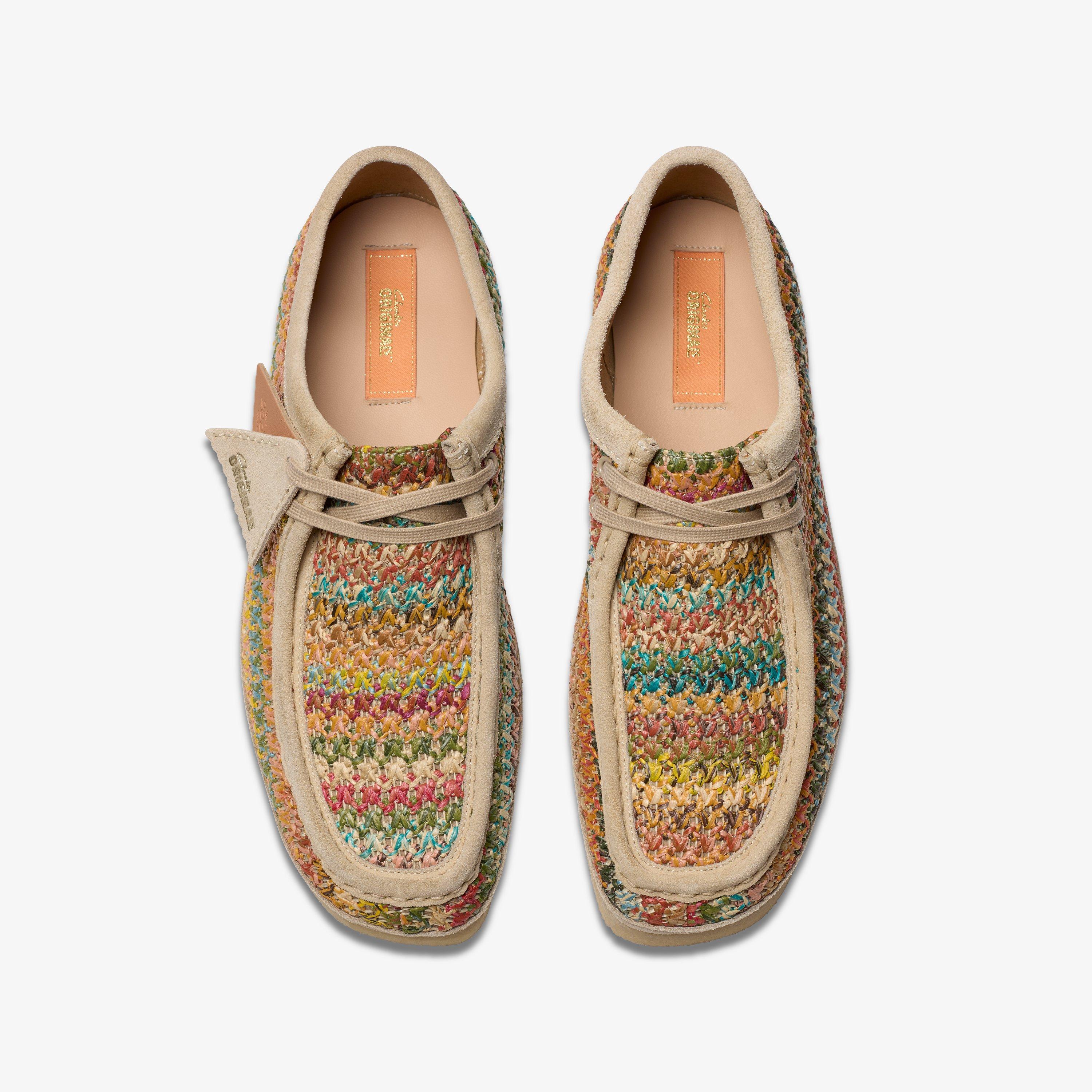 Mens Wallabee Multi Raffia Wallabee Lace Up Shoes | Clarks