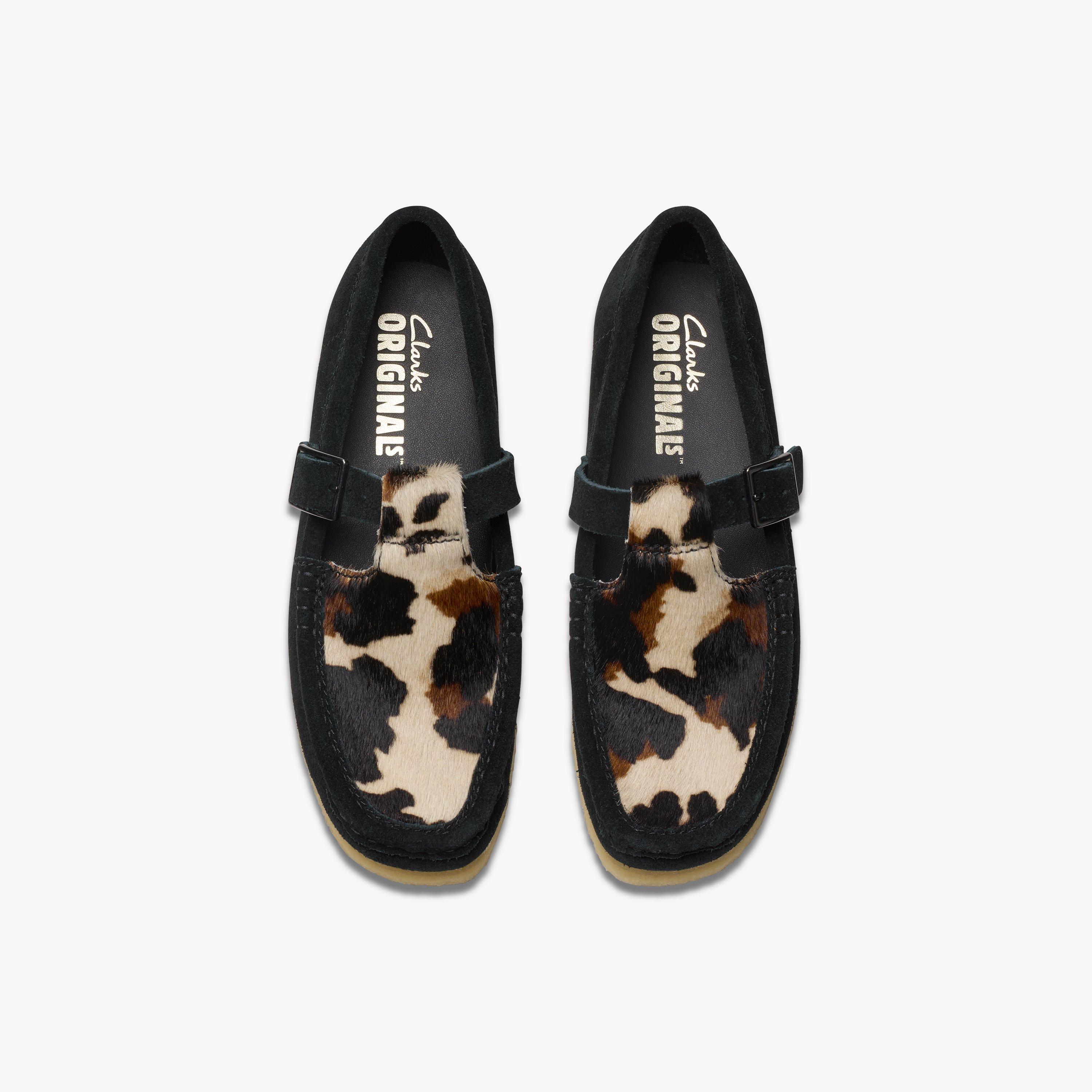 Womens Wallabee T Bar Black Interest T Bar Shoes | Clarks