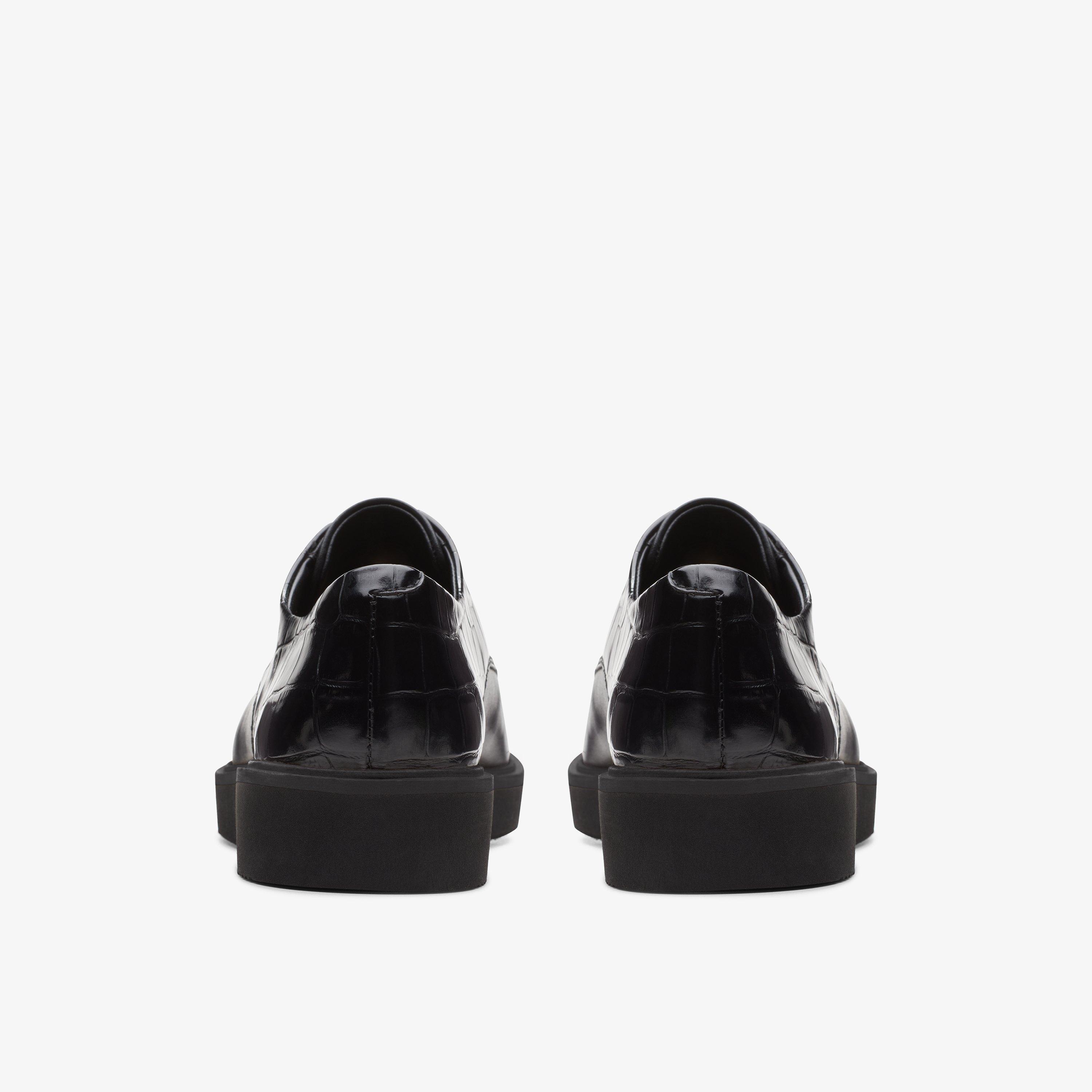 Womens Glickly Derby 2 Black Combination Derby Shoes, Lace Up | Clarks UK