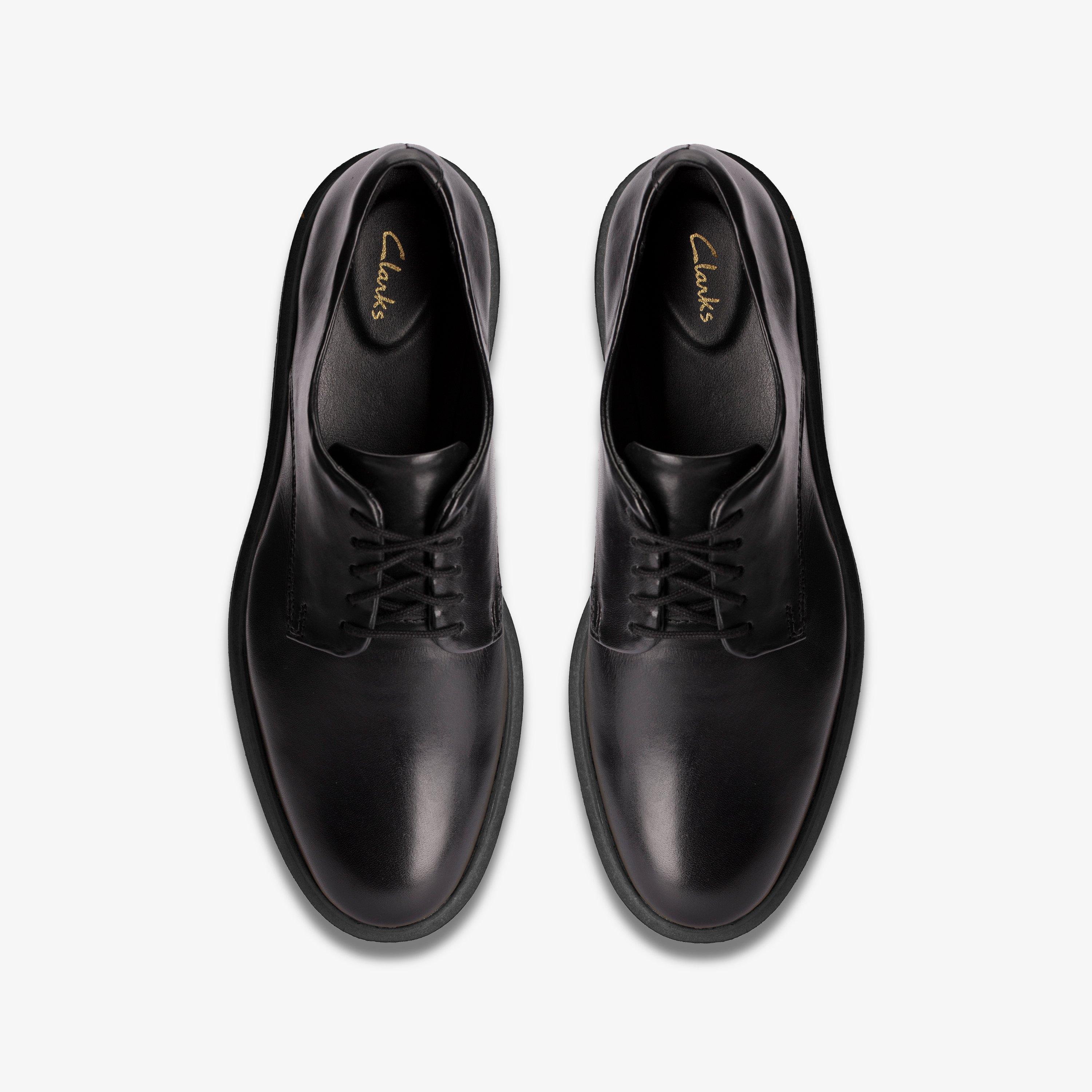 Womens Glickly Derby2 Black Leather Derby Shoes | Clarks