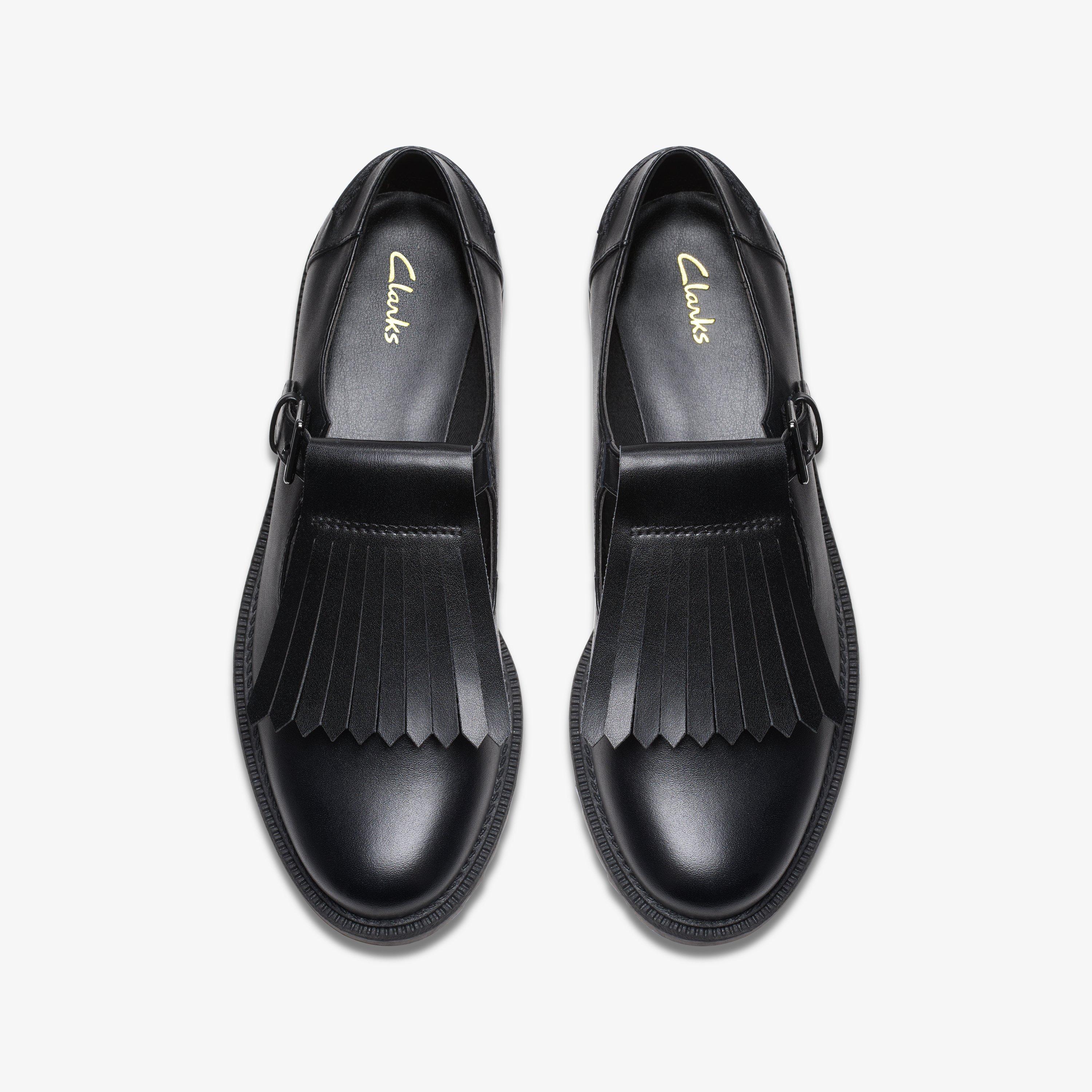 Womens Griffin Mia 2 Black Leather T Bar Shoes | Clarks UK