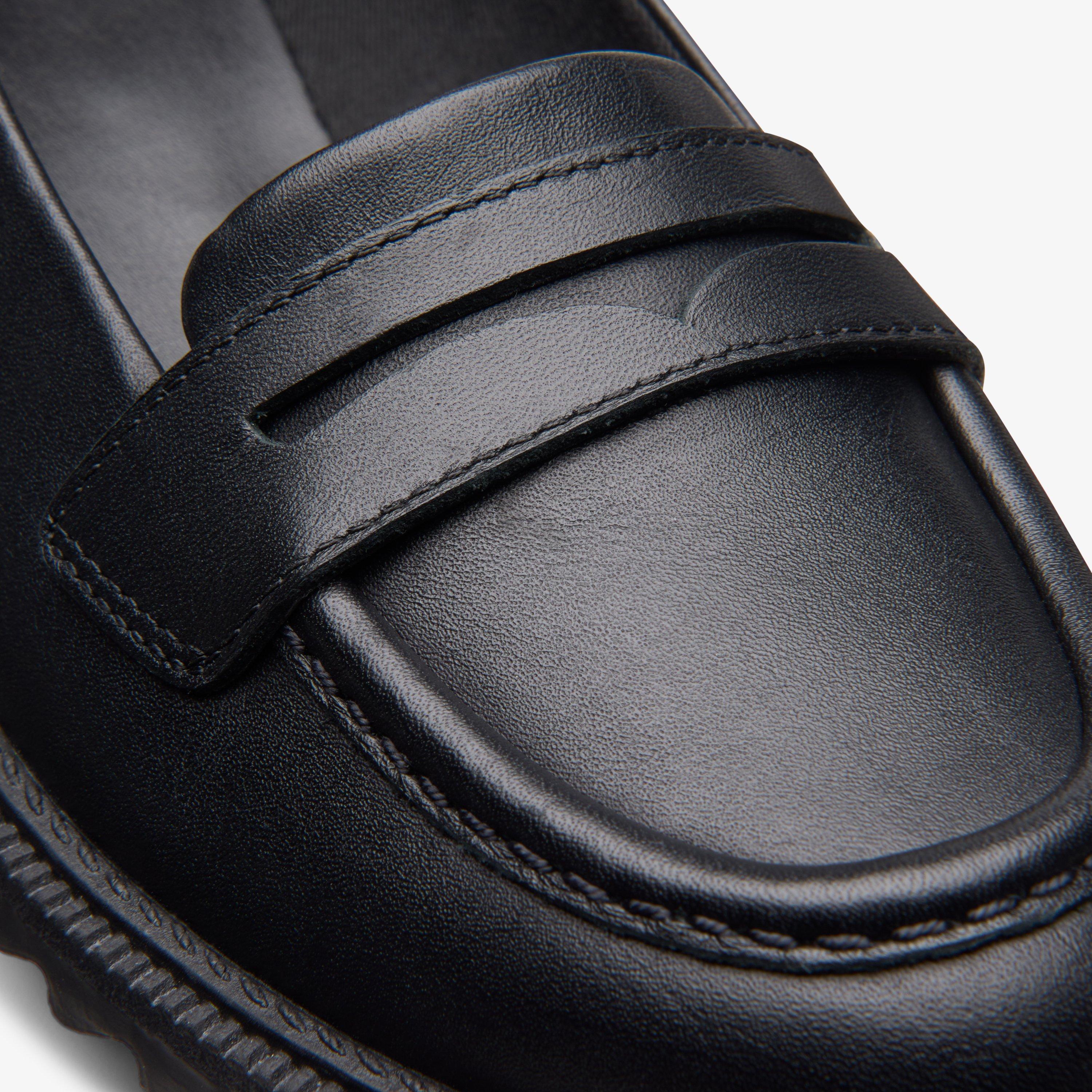 Womens Griffin Milly 2 Black Leather Loafers | Clarks