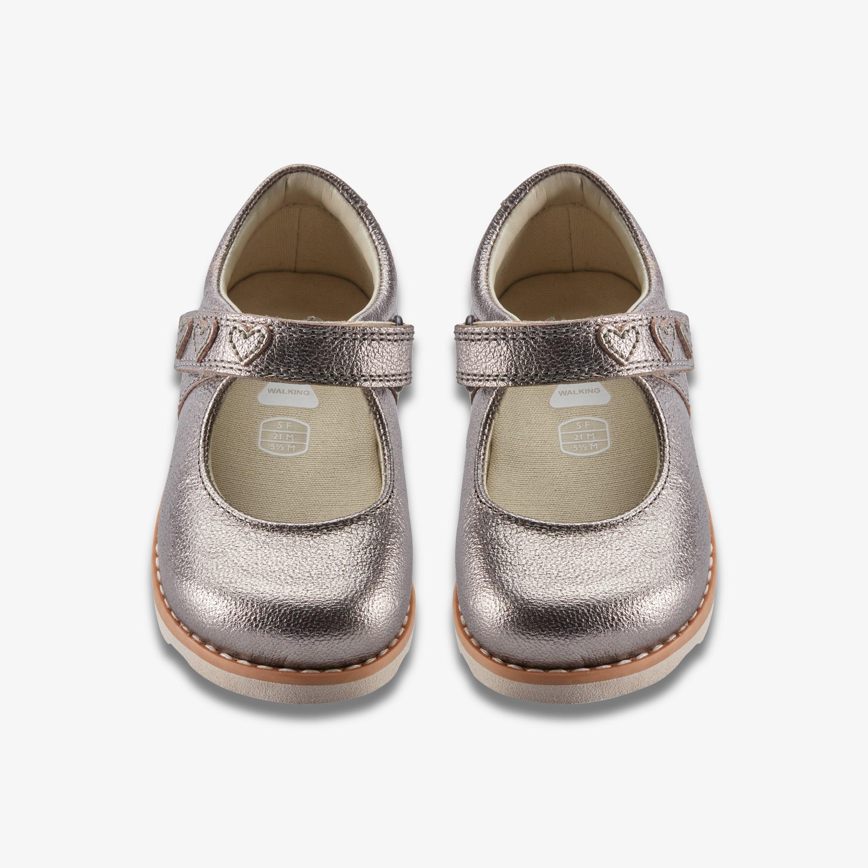 Girls Crown Hope Toddler Pewter T Bar | Clarks Children's
