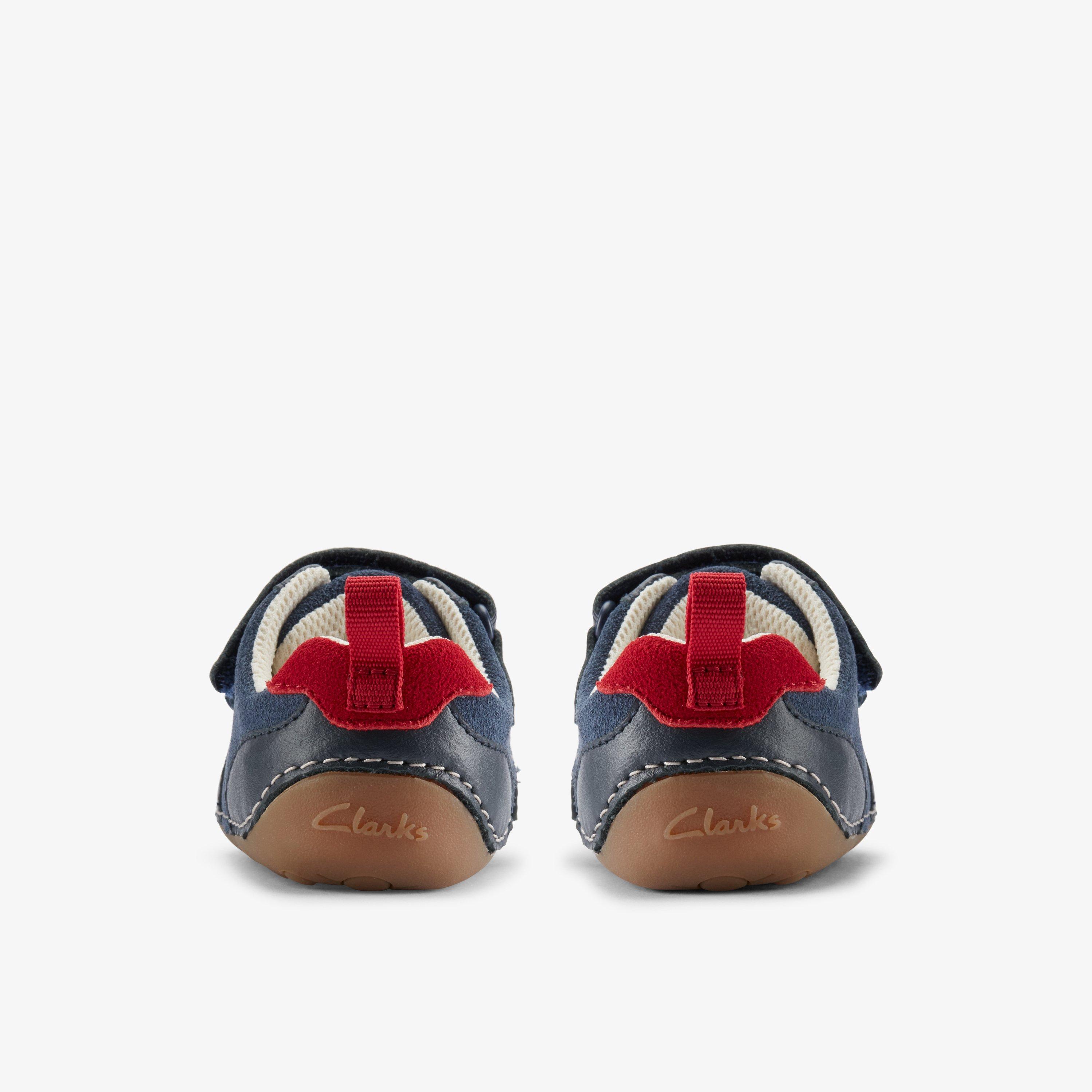 Les garçons Tiny Fun Toddler bleu marine/rouge pré-marcheur | Clarks EU
