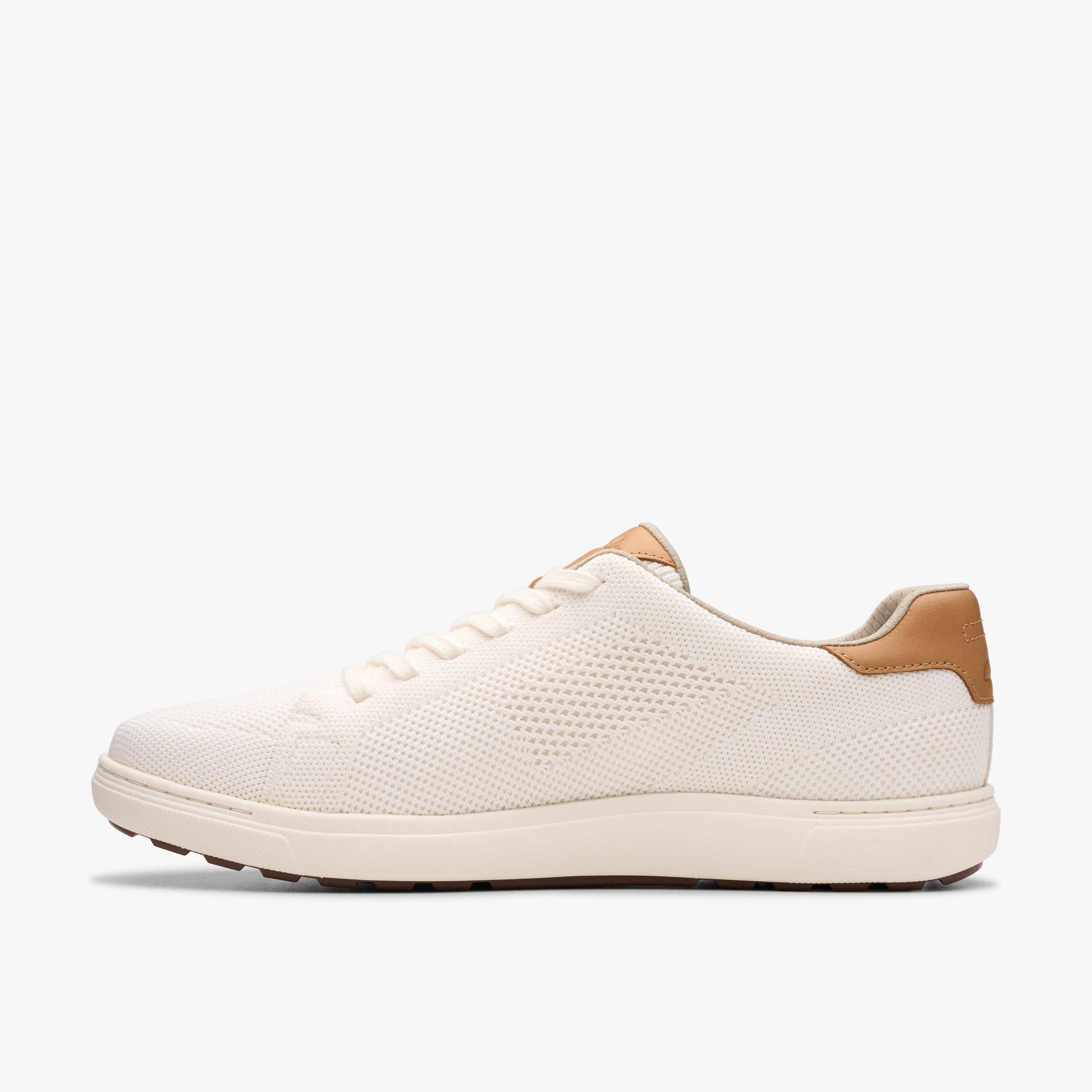 Men's Mapstone Lace White Knit Sneakers | Clarks