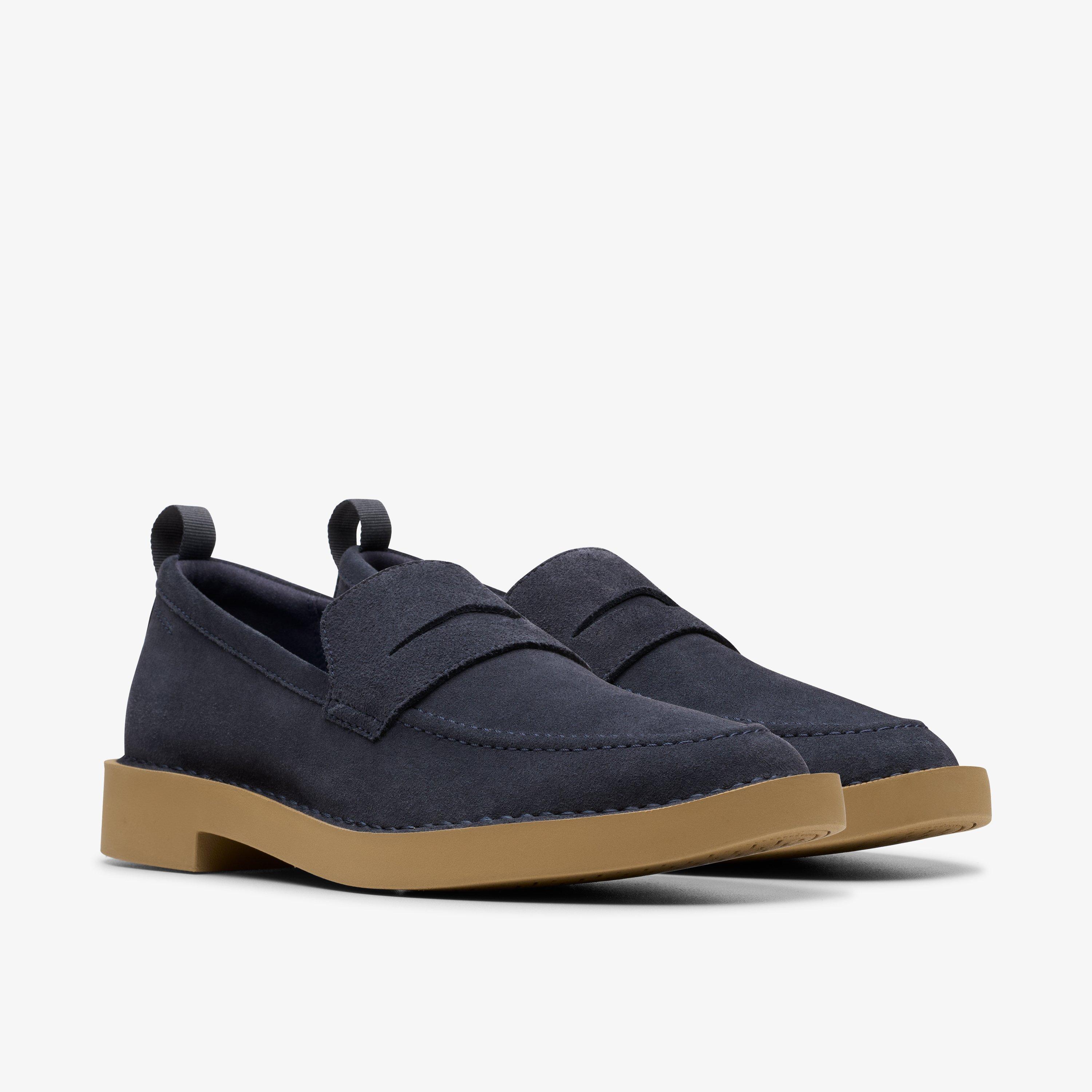 HOMME Martock Lo en daim bleu marine Chaussures | Clarks