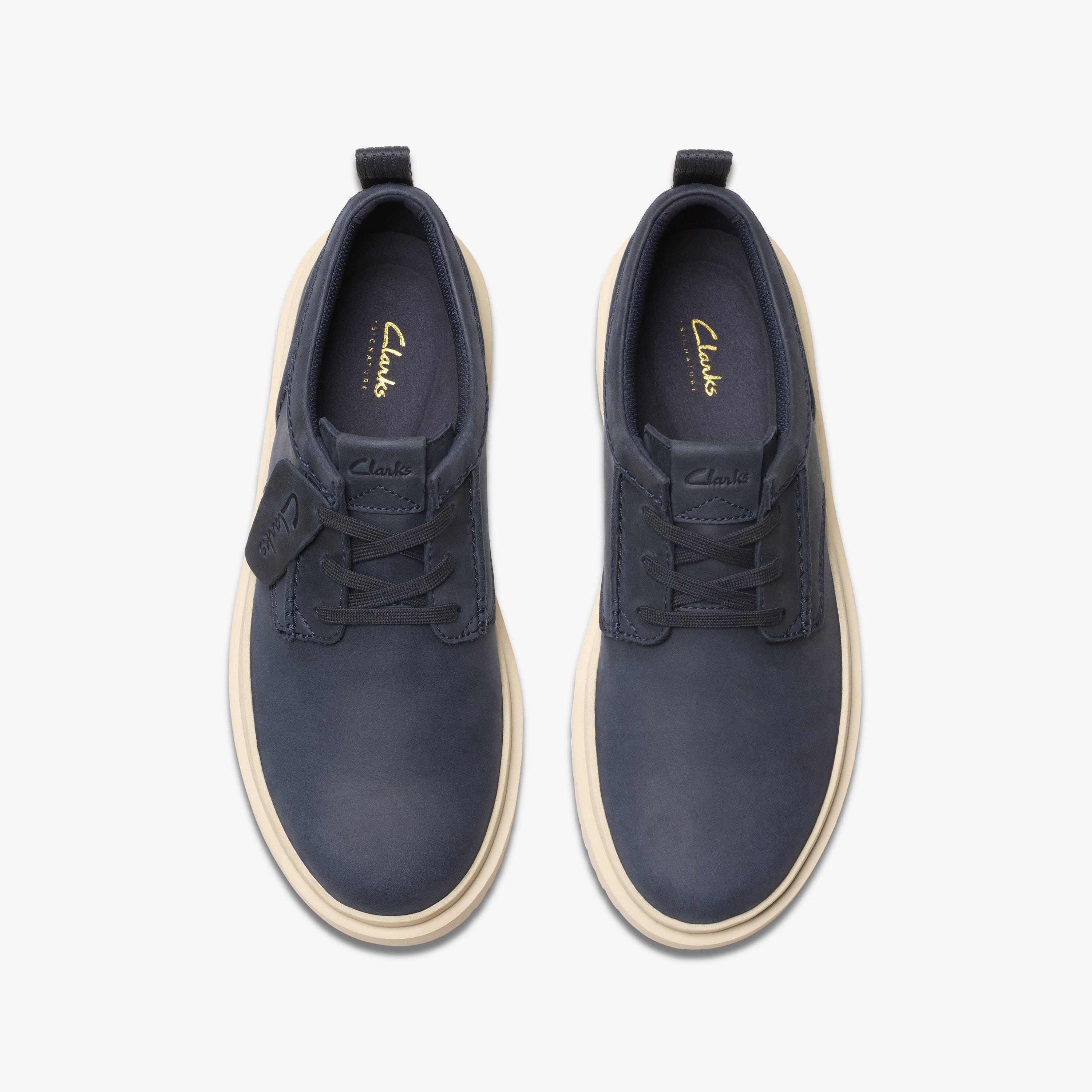 Mens Polden Lace Navy Leather None | Clarks