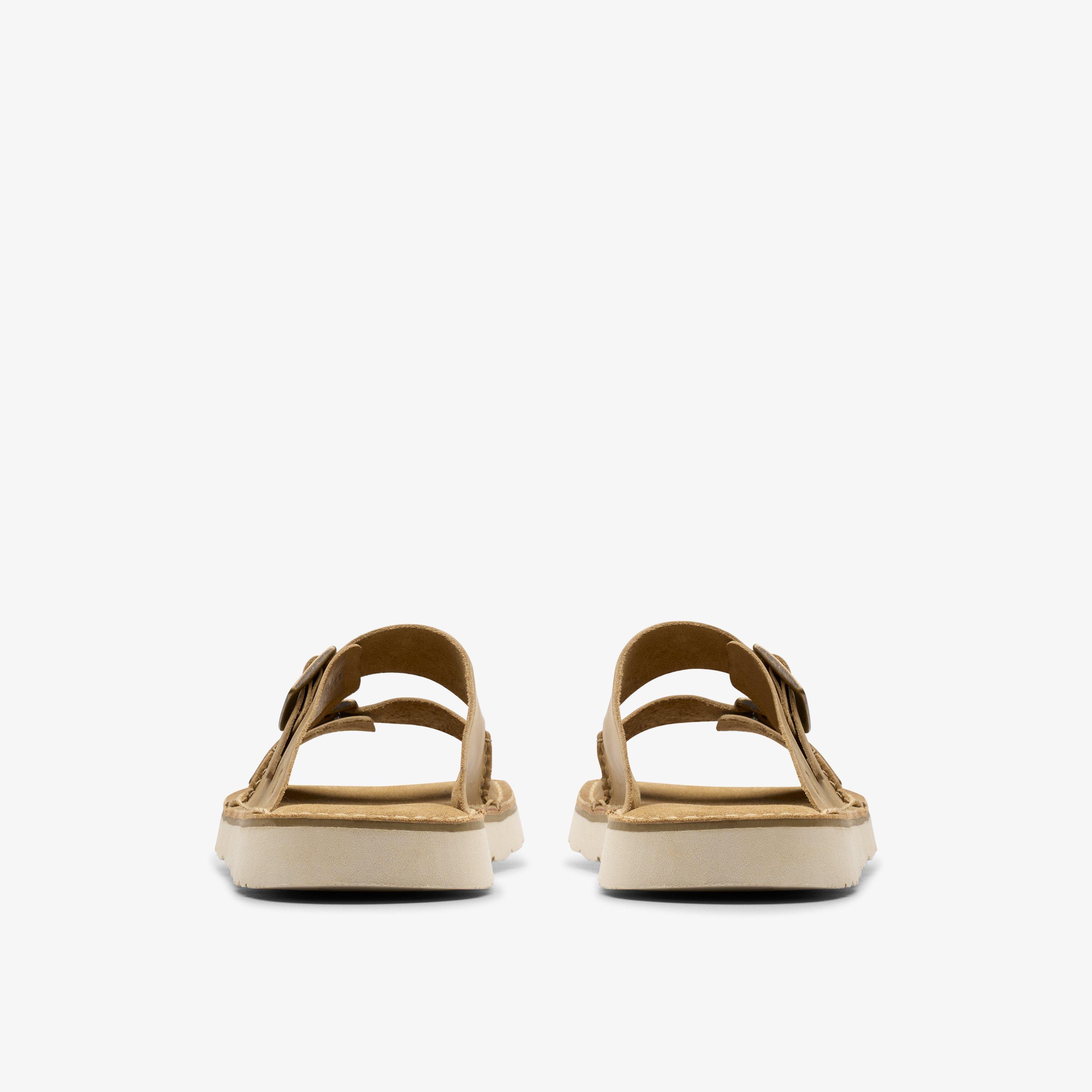 Mens Solsbury Strap Dark Sand Leather Flat Sandals, Sliders Sandals ...