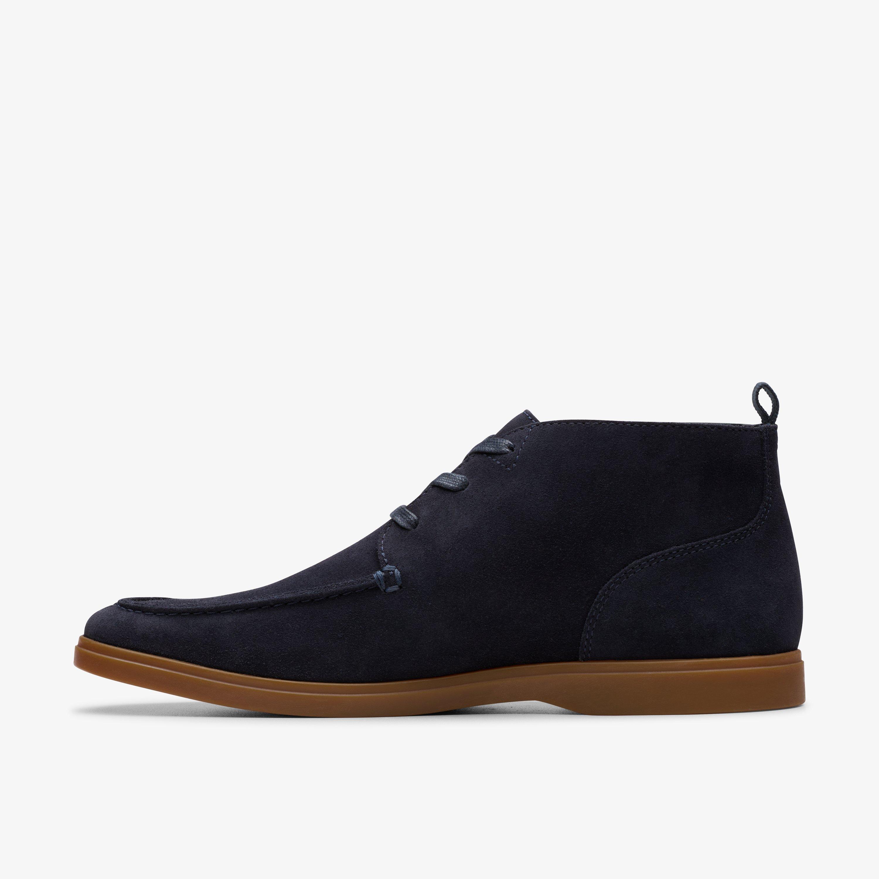 Bottines Torford Mid en daim bleu marine pour homme | Clarks