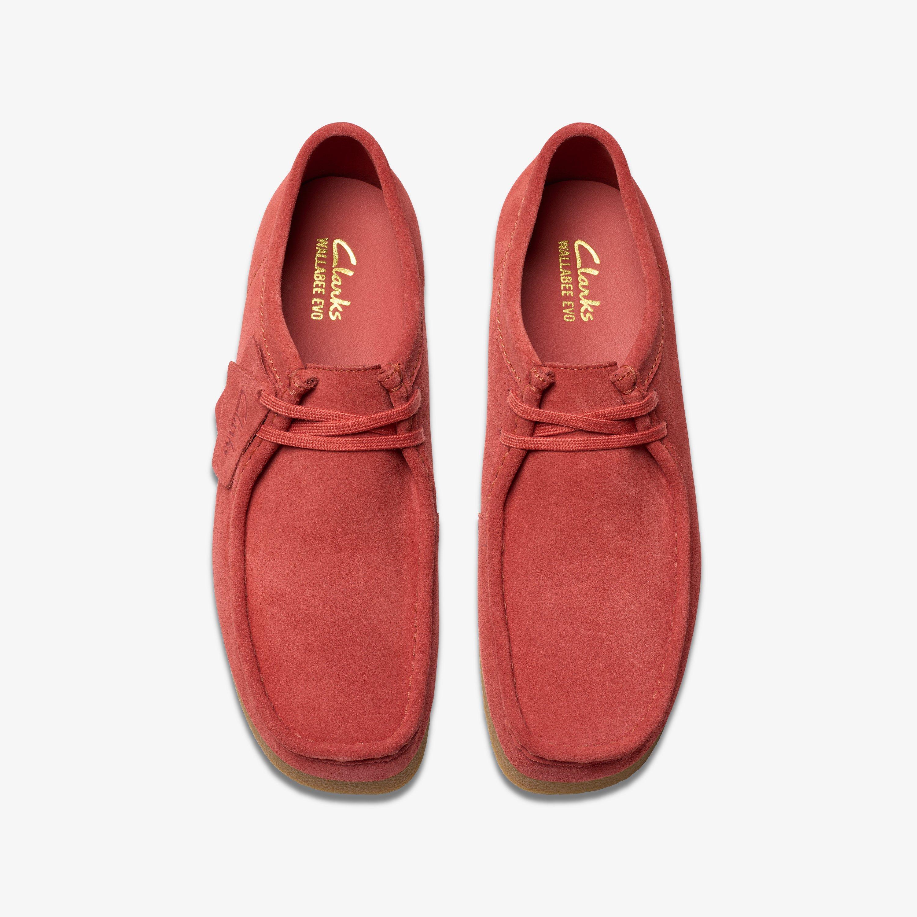 Chaussures à lacets Wallabee EVO en daim rouge pour hommes | Clarks