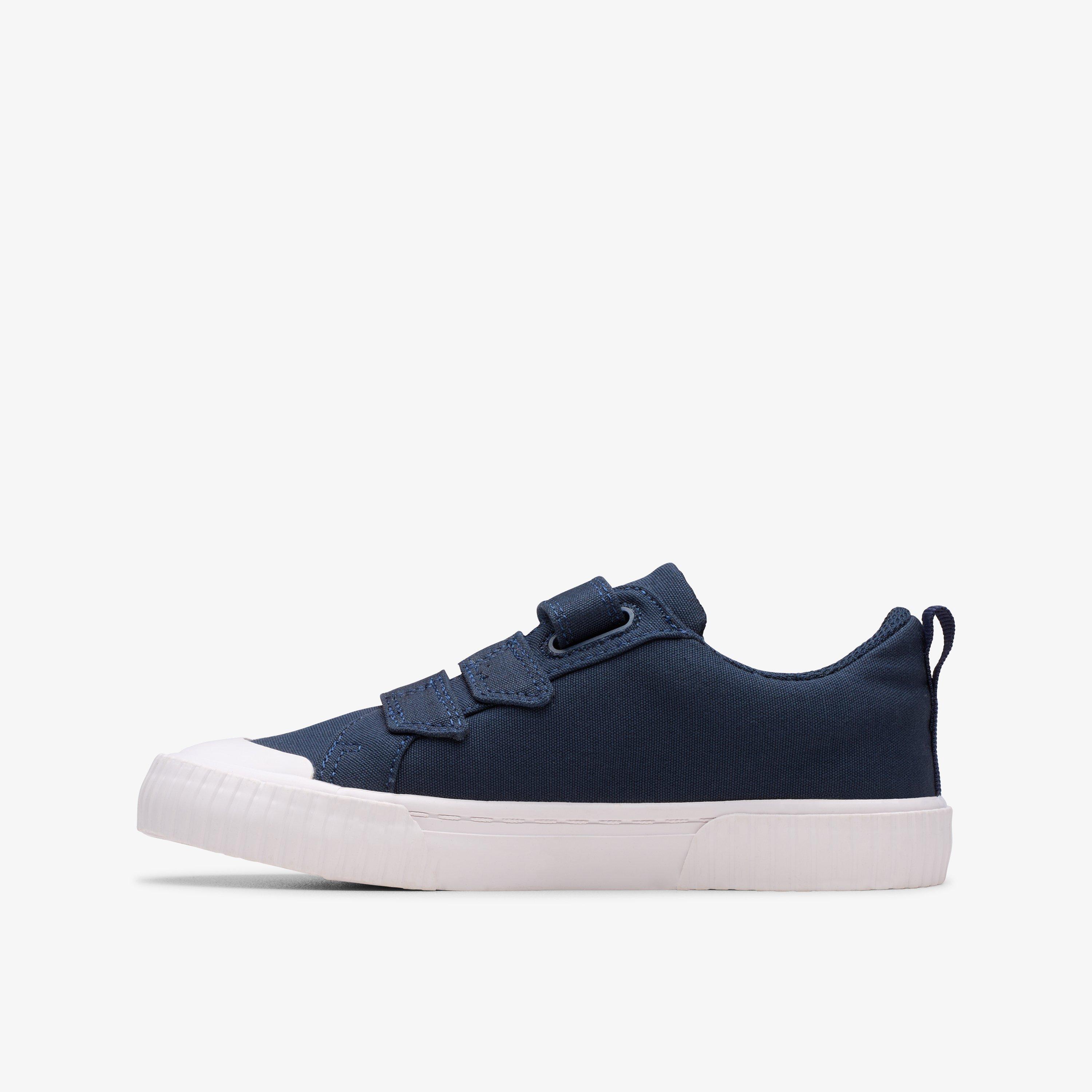 Boys Foxing Vibe Kid Navy Canvas Canvas, Riptape | Clarks Outlet
